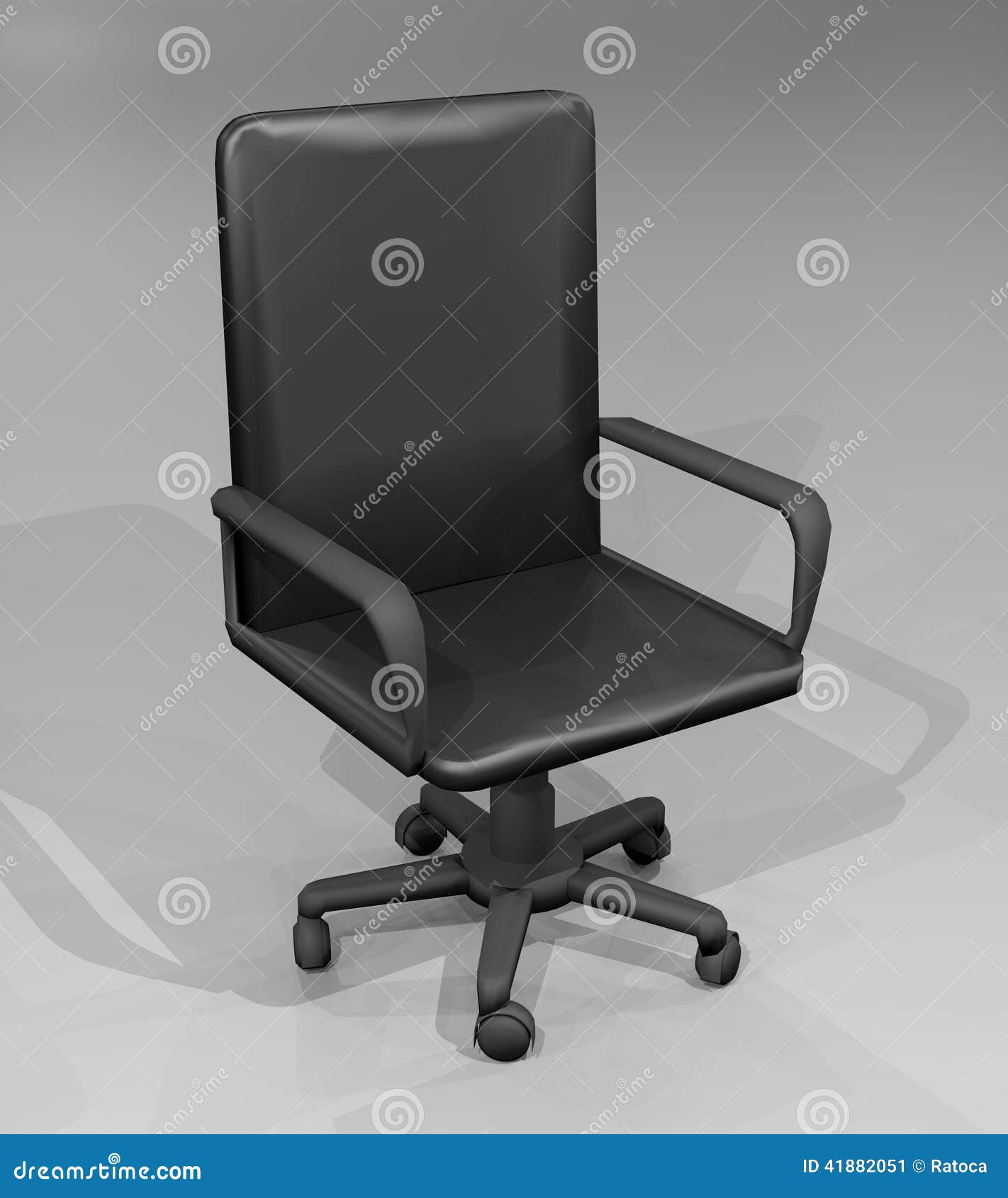 Office chair render stock illustration. Illustration of furniture ...