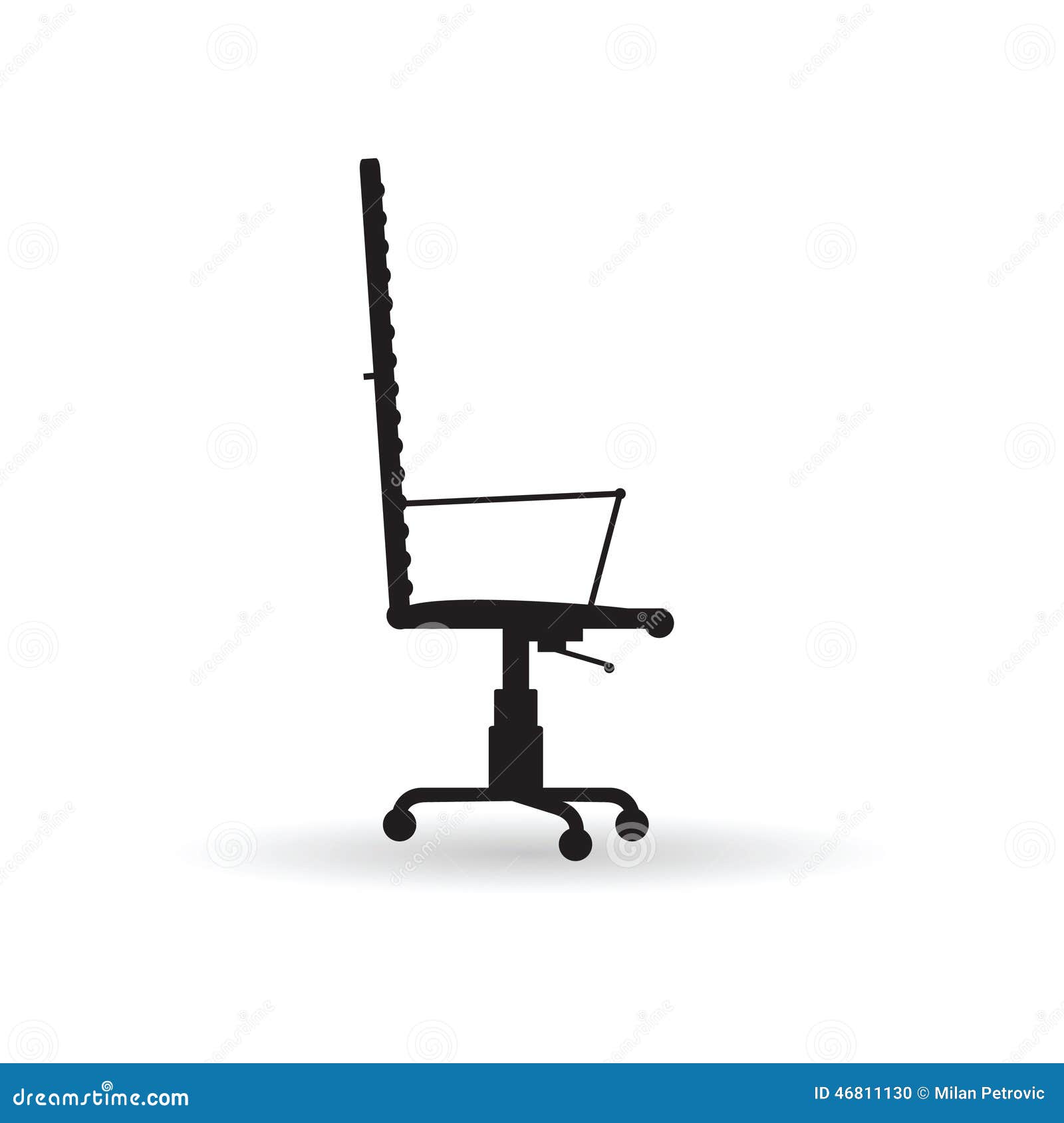 Office Chair Vector Illustration Stock Vector - Illustration of graphic ...