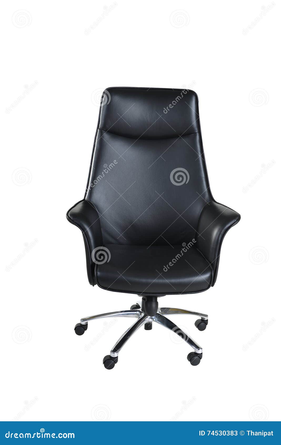 Office Chair Isolated On White Background, Modern Adjustable Chair From ...