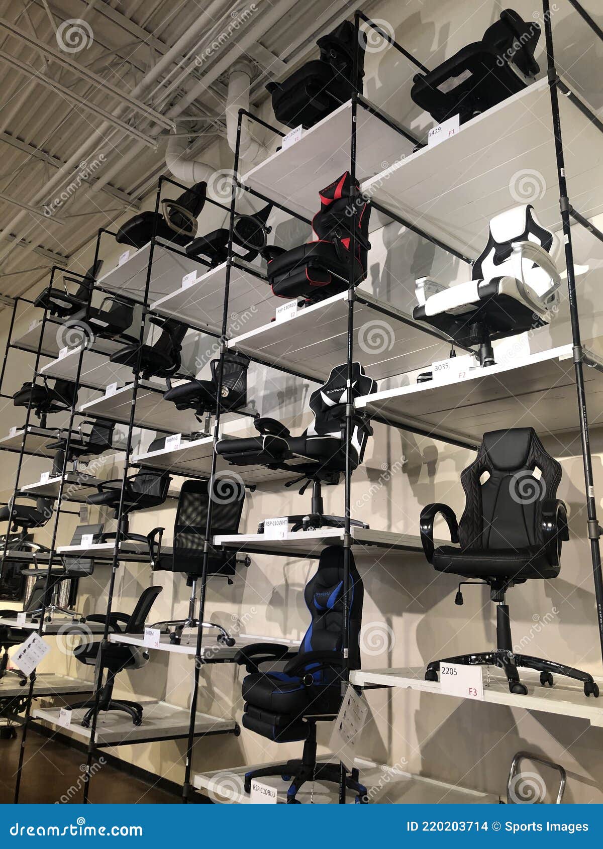 Office Chairs on Display in a Store Editorial Stock Image - Image of ...