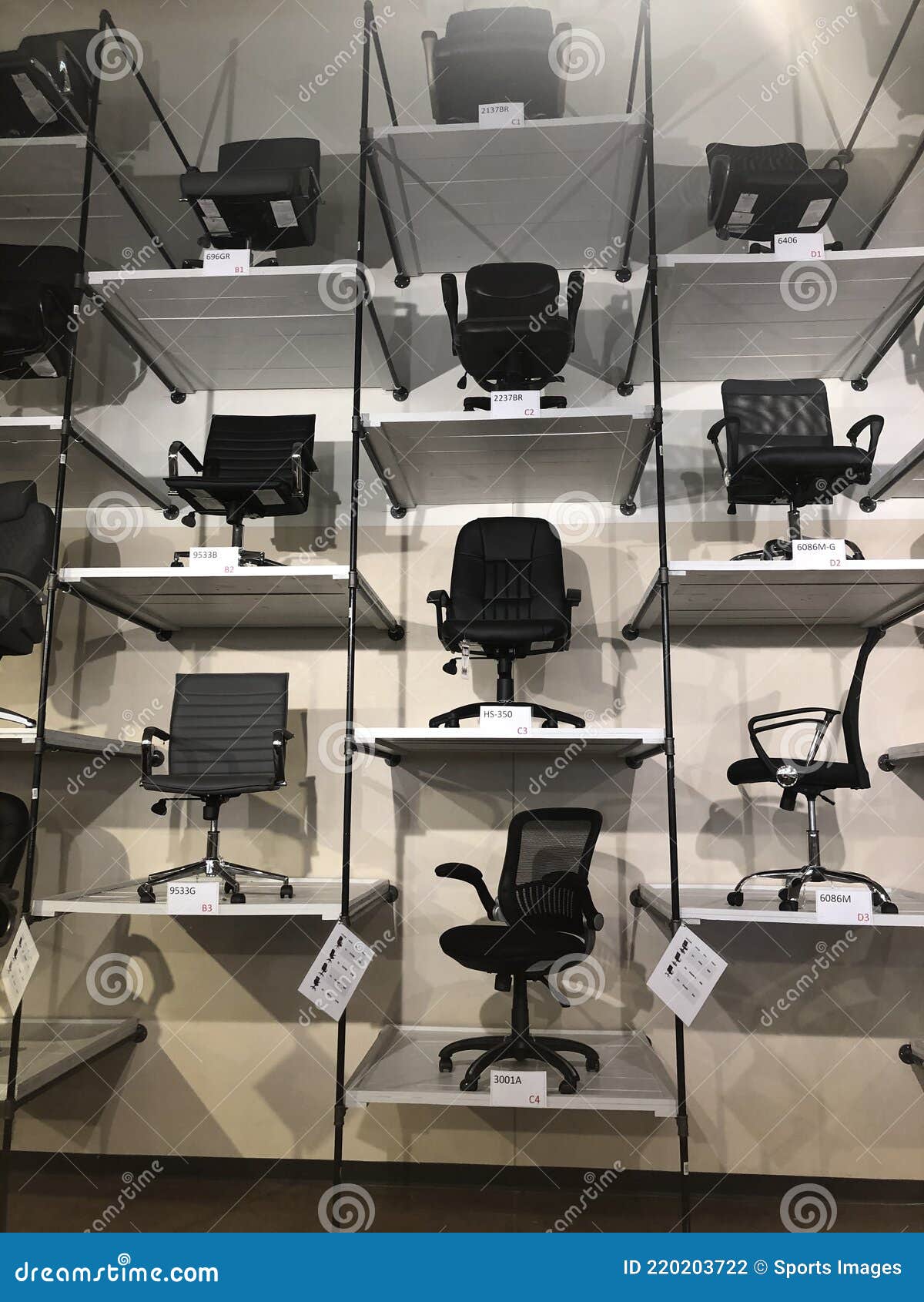 Office Chairs on Display in a Store Editorial Photography - Image of ...