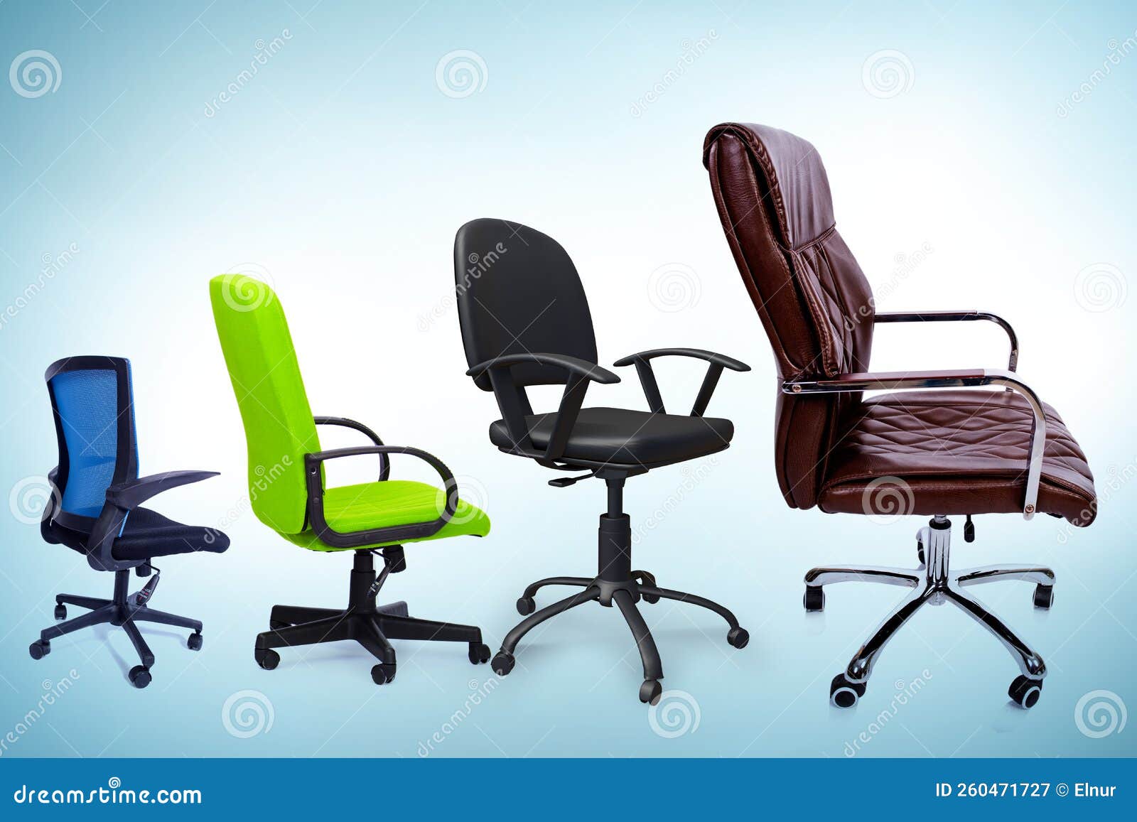 Office Chairs in the Promotion Concept Stock Illustration ...