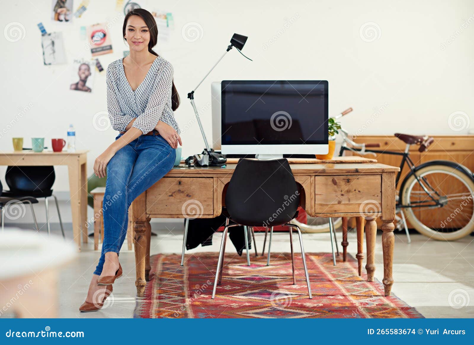 Office Chic. an Attractive Young Woman in Her Office. Stock Photo ...