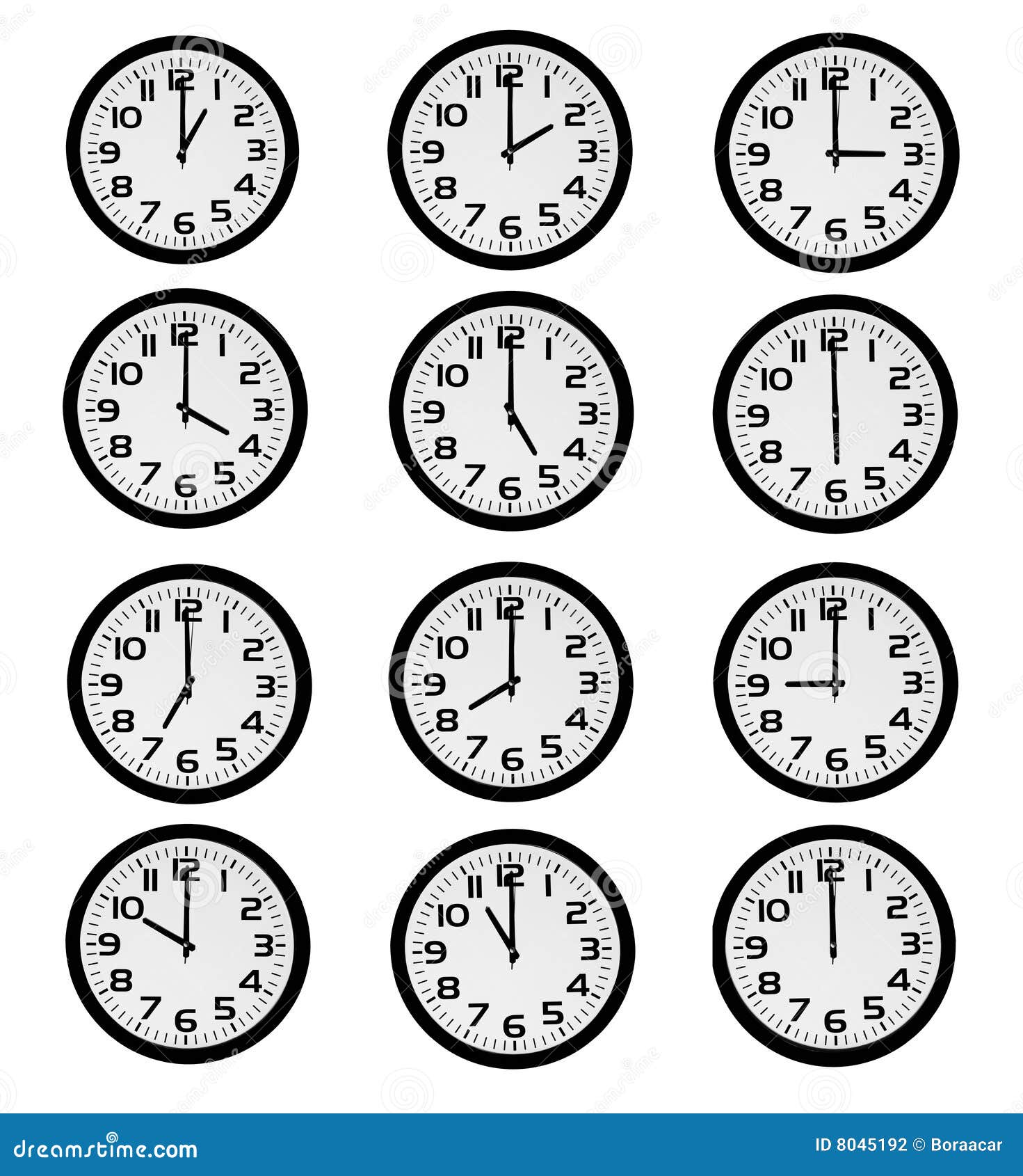 Office Clock Icon And Time Symbol Royalty-Free Cartoon | CartoonDealer ...