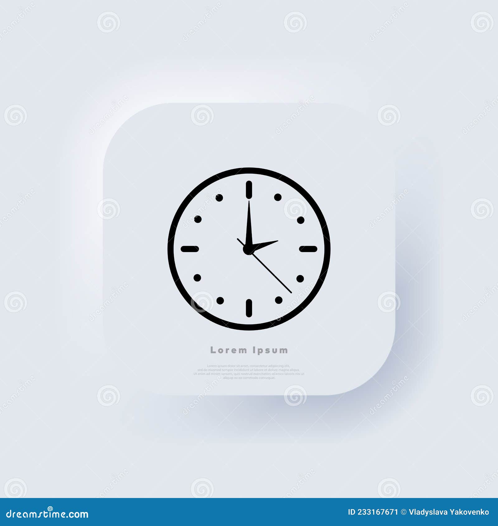 Office Clock Icon. Time and Clock Icons. User Interface Elements for ...