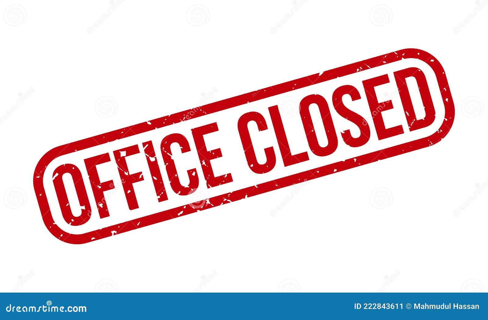 Office Closed Rubber Stamp. Red Office Closed Rubber Grunge Stamp Seal ...