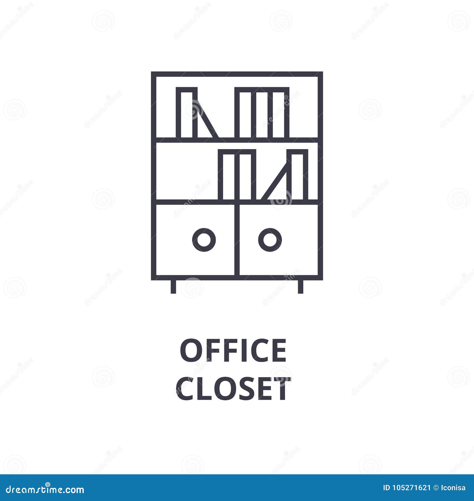 Office Closet Line Icon, Outline Sign, Linear Symbol, Vector, Flat ... Office Closet Line Icon, Outline Sign, Linear Symbol, Vector, Flat ...