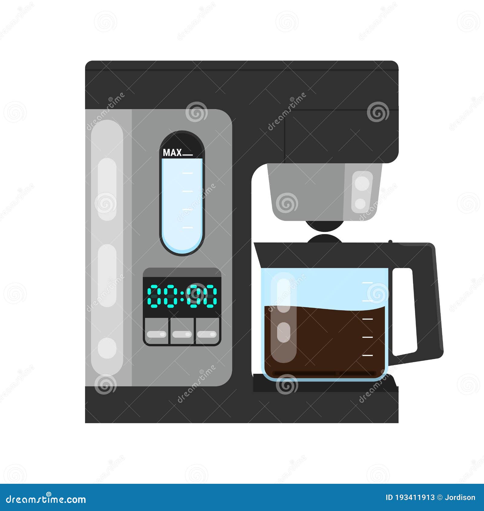 Office Coffee Machine Vector Illustration Flat Style Stock Illustration ...