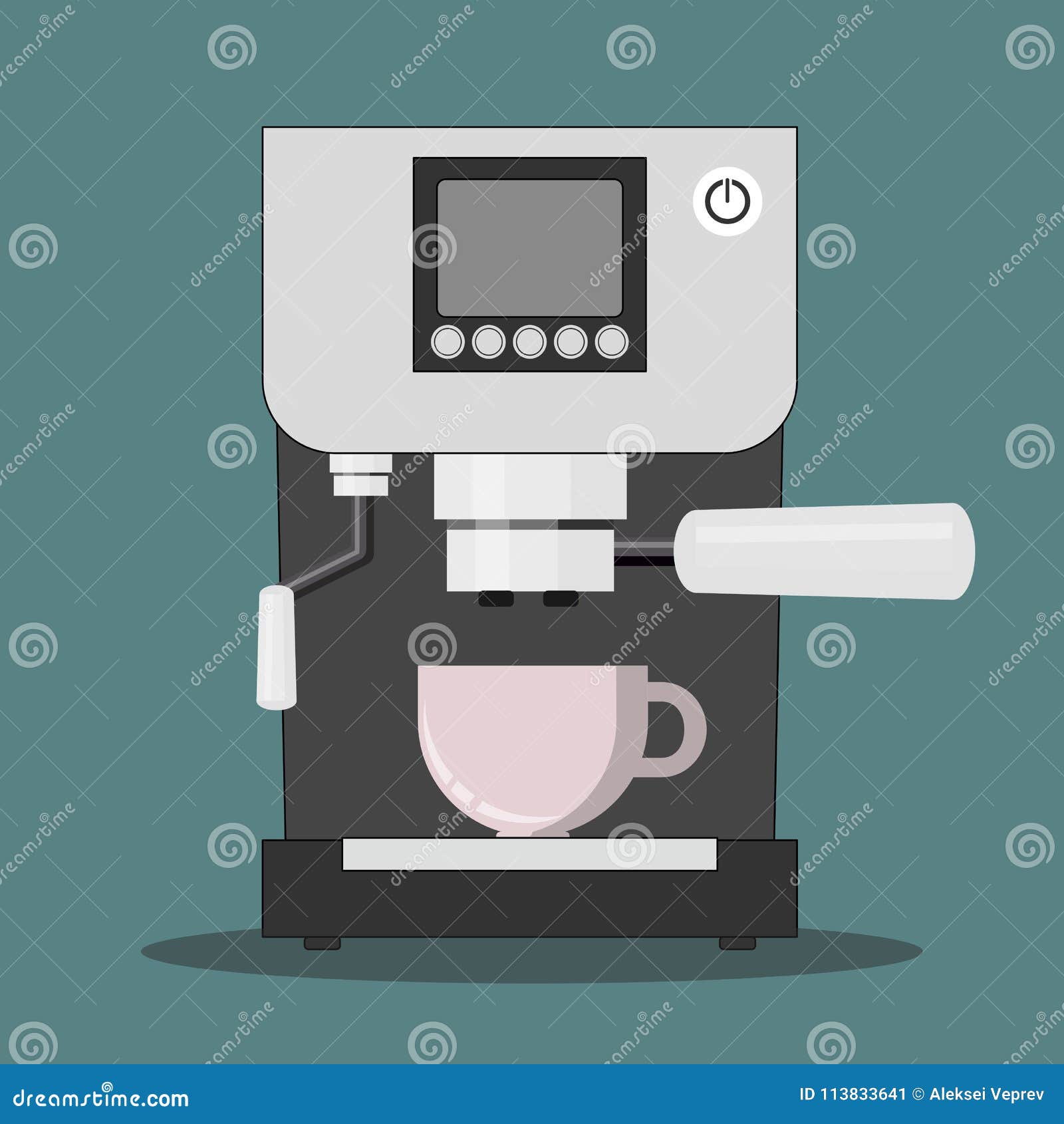 Office Coffee Machine Vector Illustration in Flat Style Stock Vector ...
