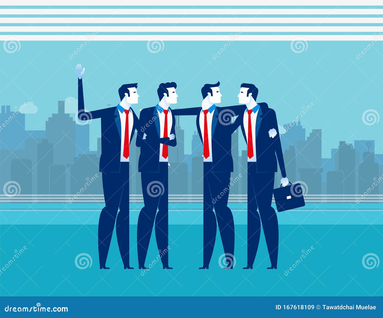 Office Colleague. Concept Business Vector Illustration, Teamwork ...