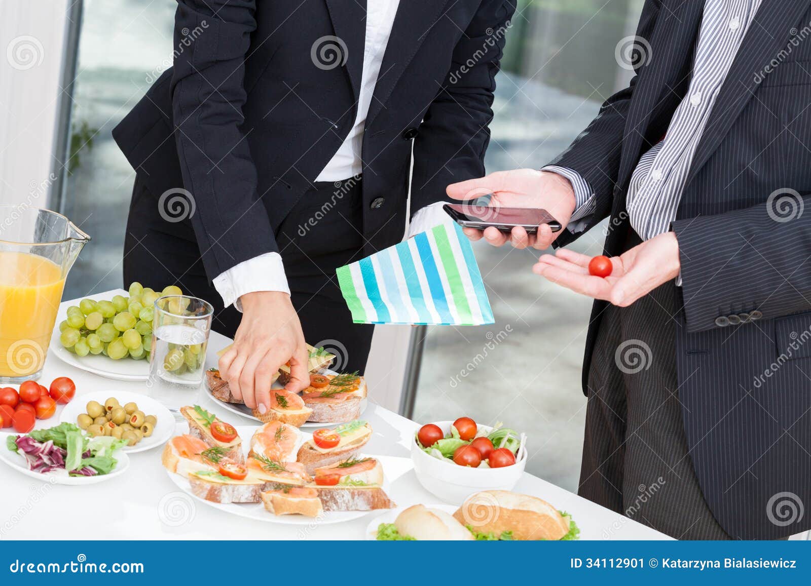 Office Colleagues at Buffet Stock Image - Image of buffet, fresh: 34112901