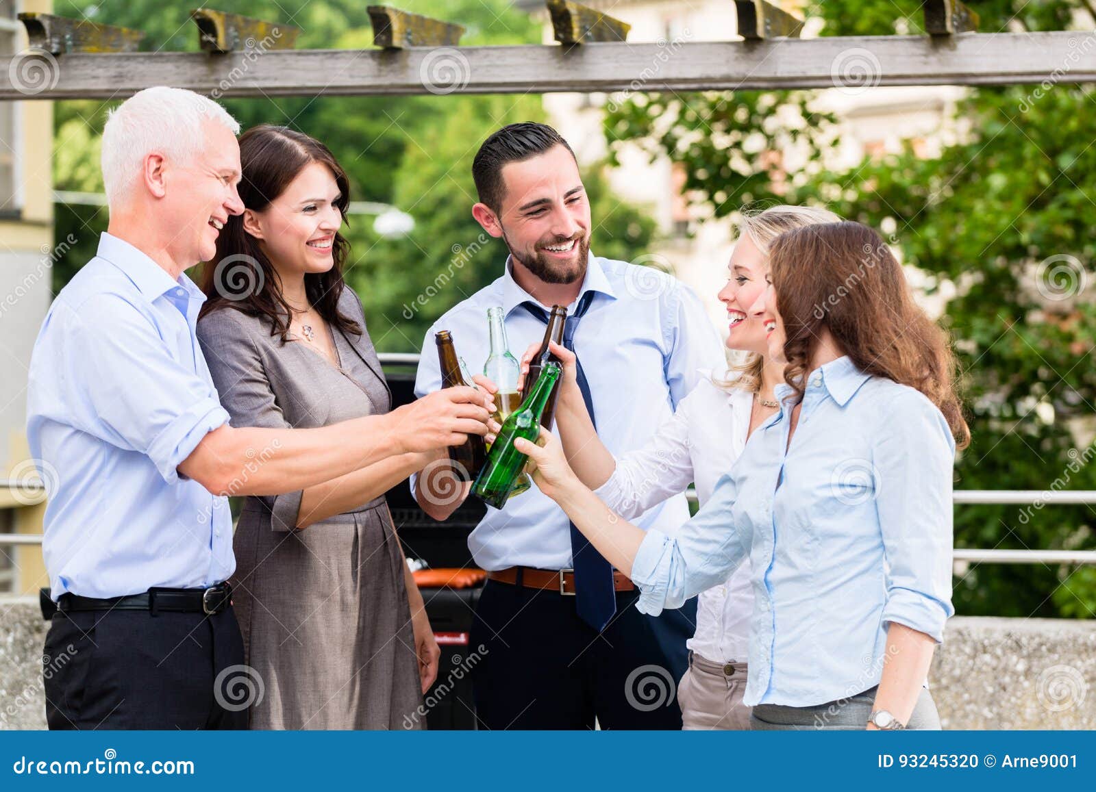 Office Colleagues Drinking Beer after Work Stock Photo - Image of ...