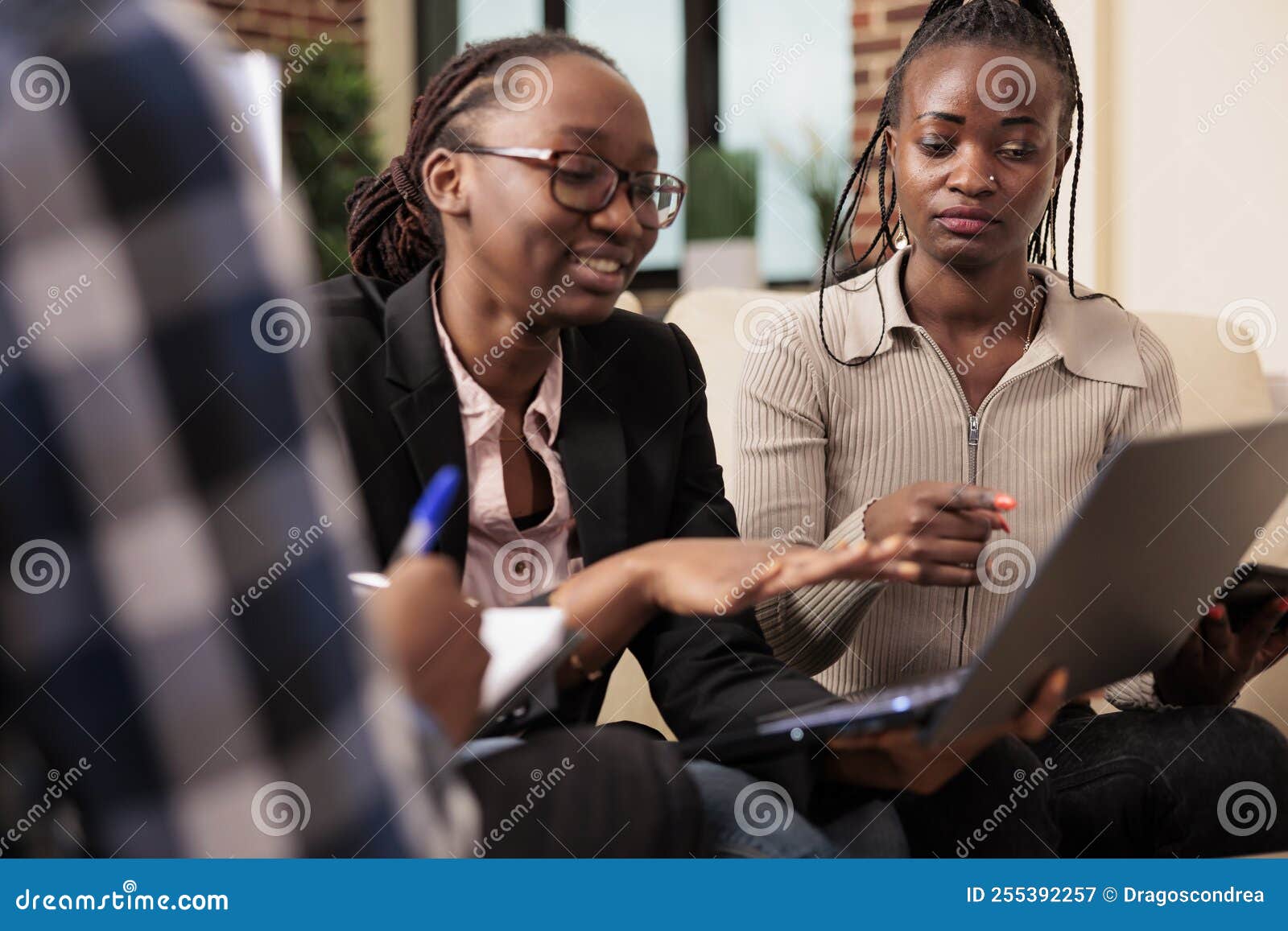 Office Colleagues Working on Paperwork Collaboration Stock Image ...