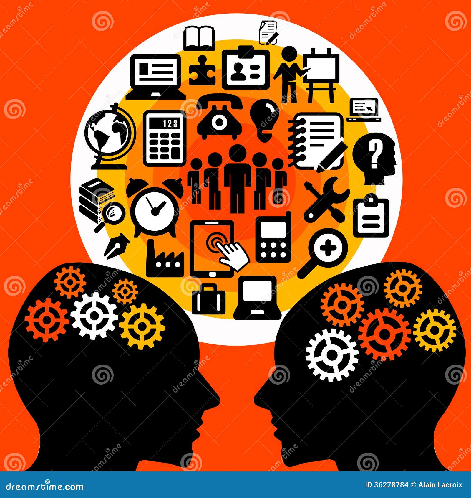 Office communication stock illustration. Illustration of colleague ...