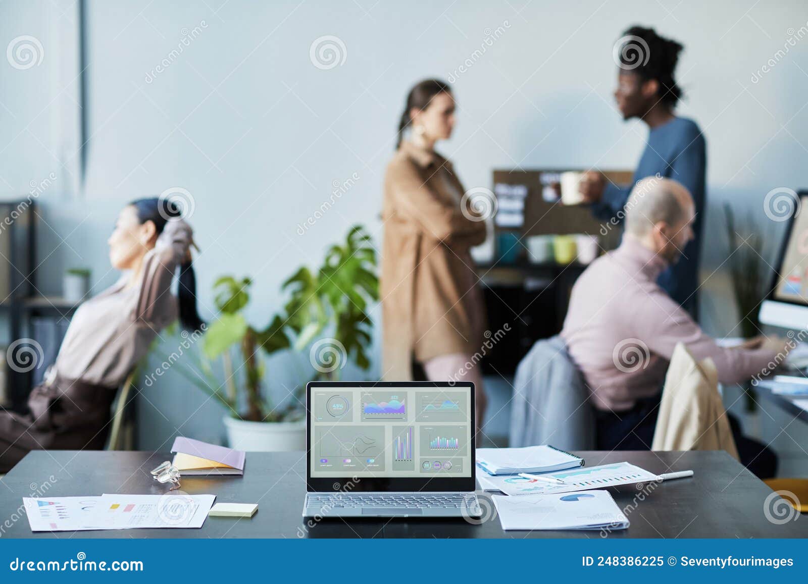 Office Communications Background Stock Image - Image of screen ...