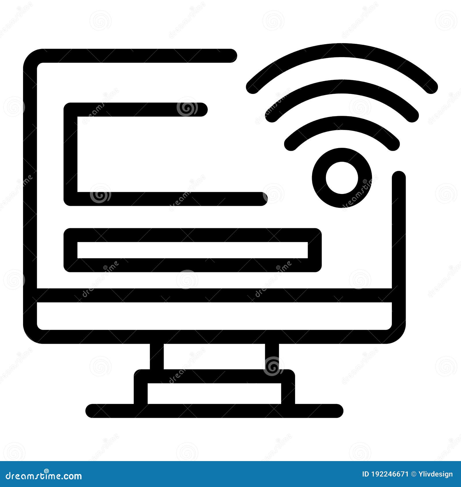 Office Computer Remote Access Icon, Outline Style Stock Vector ...