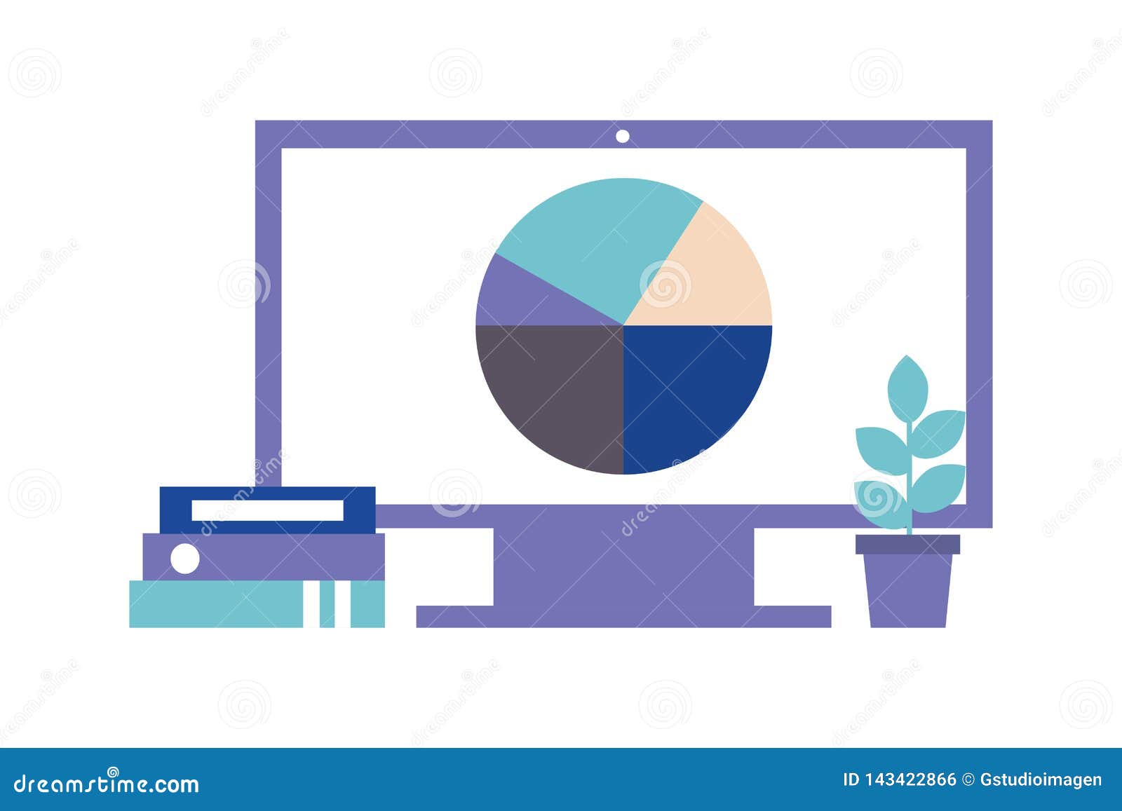 IT Computer Statistics Vector With Laptop, Tablet And Smartphone ...