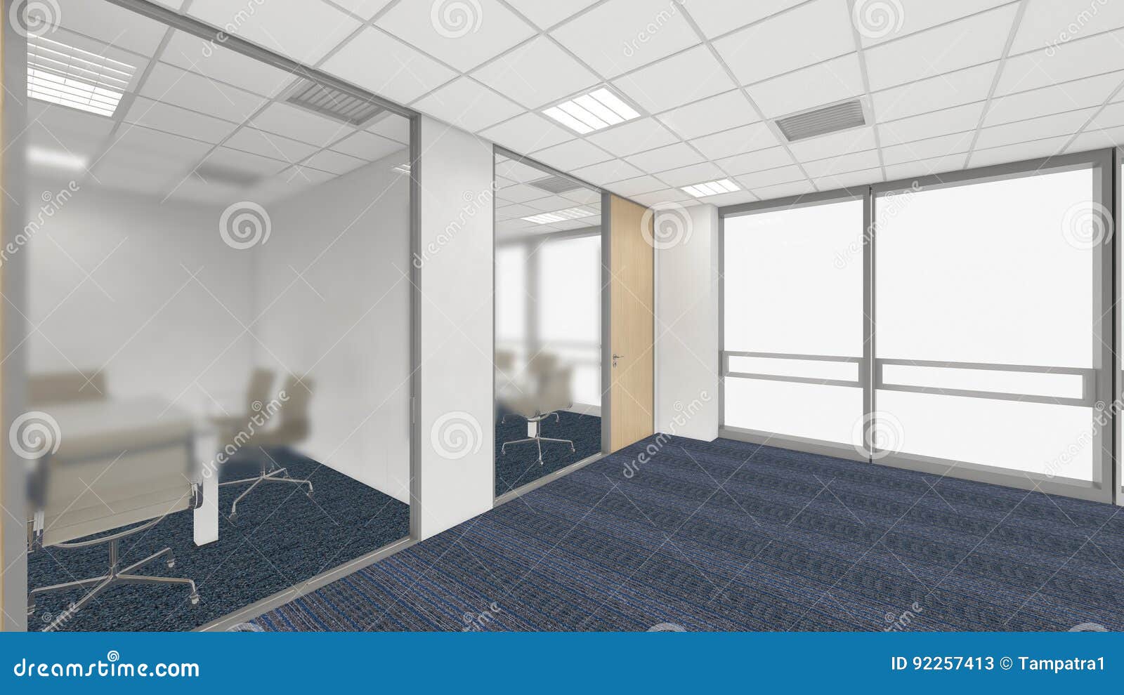 Office Corporate Design, 3d Render Interior Design, Mock Up ...