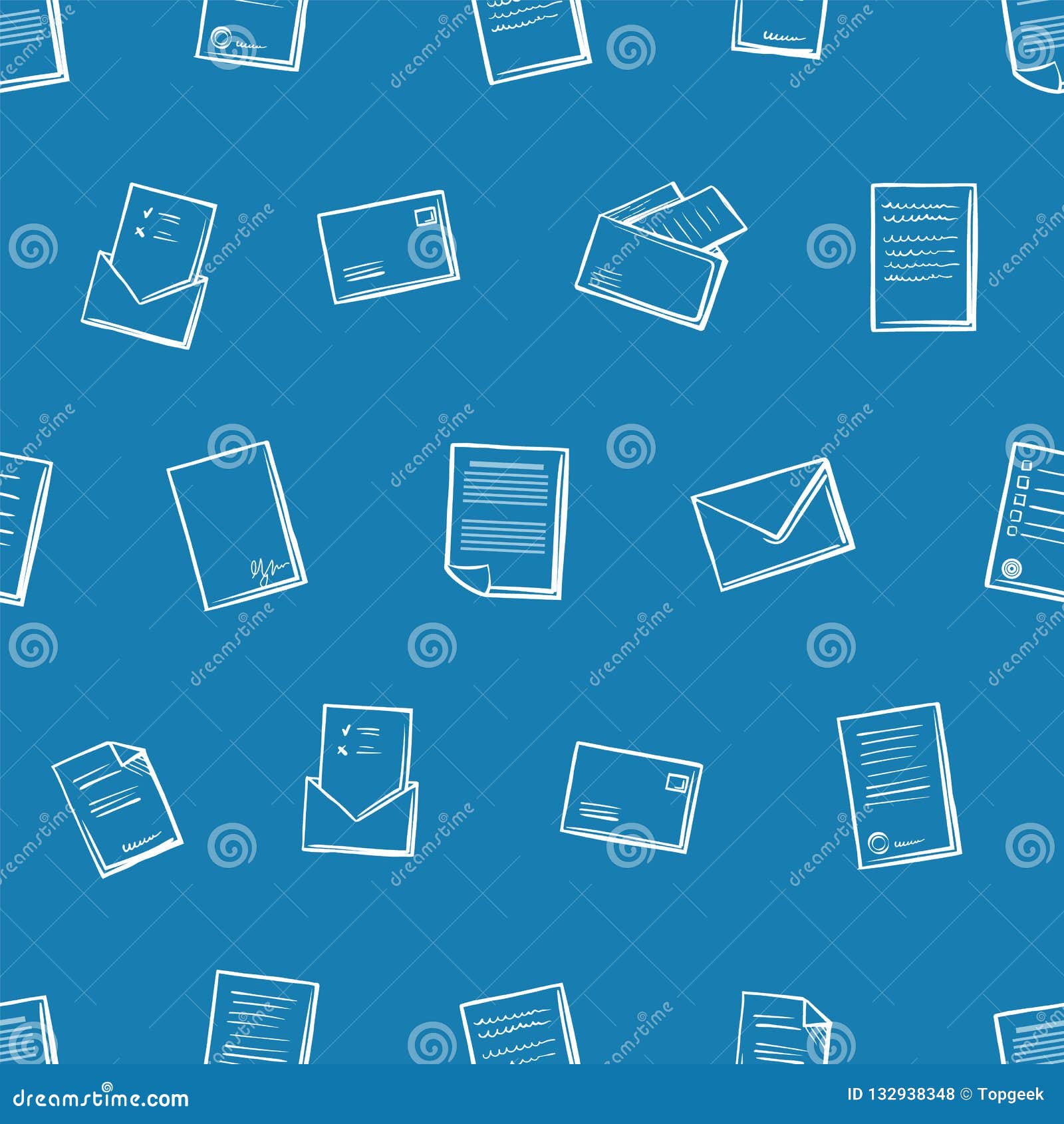 Office Correspondence And Papers Pattern Vector Stock Vector ...