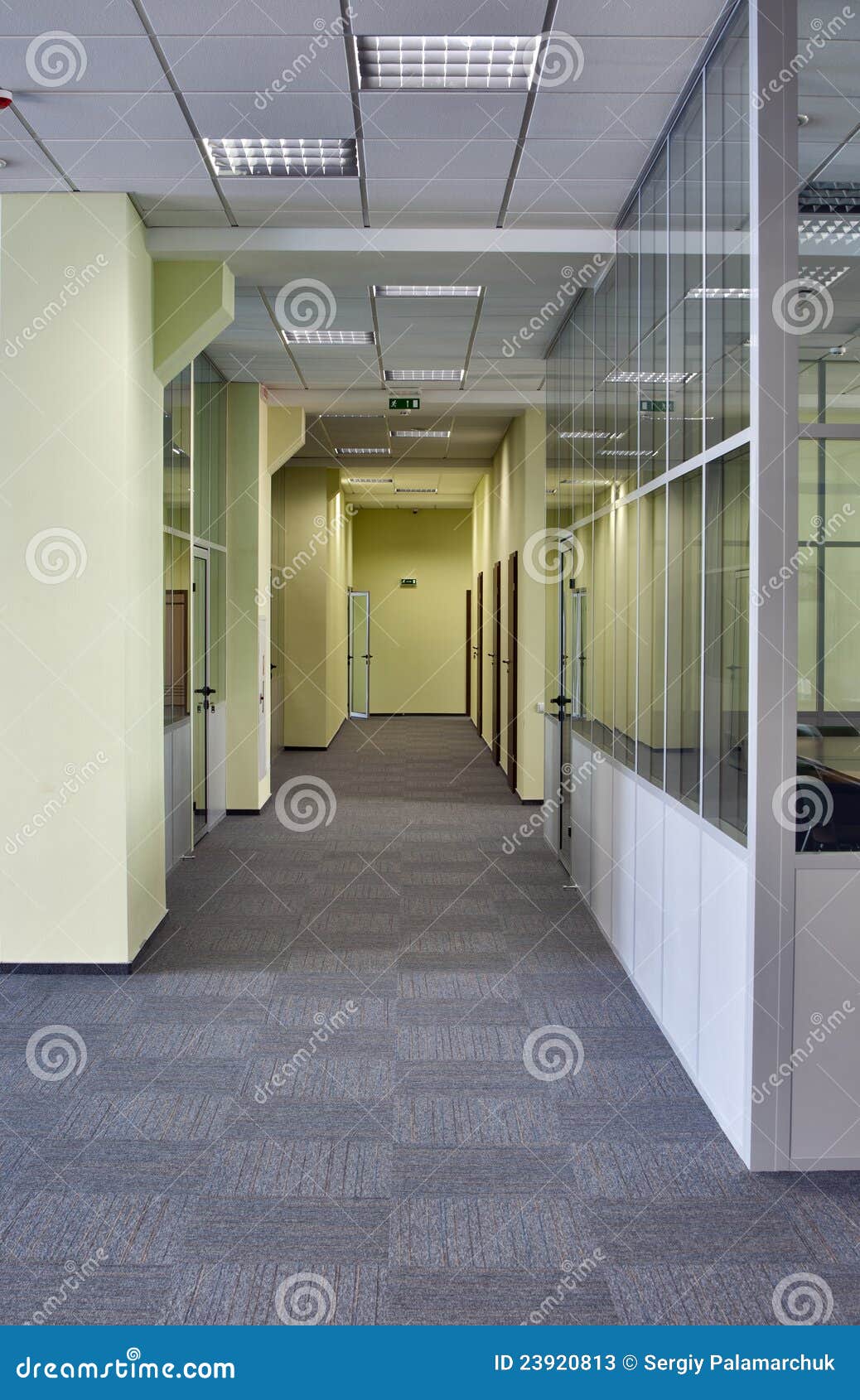 Office corridor stock image. Image of building, clean - 23920813