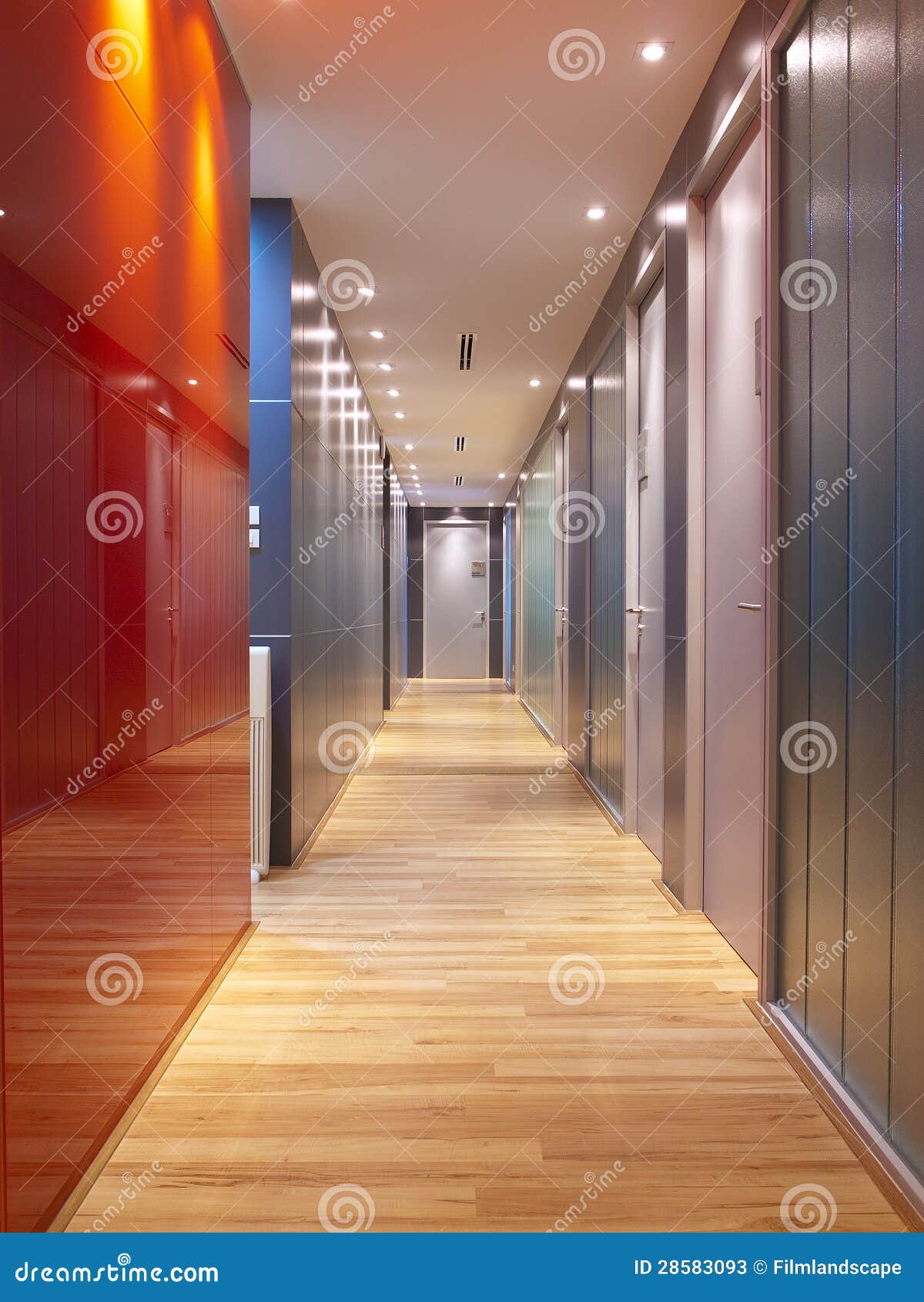Office corridor stock image. Image of linear, space, indoors - 28583093