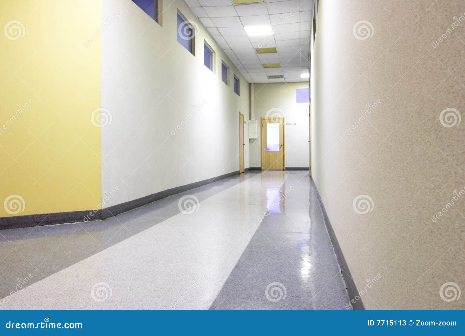 Office corridor stock image. Image of inside, interior - 7715113
