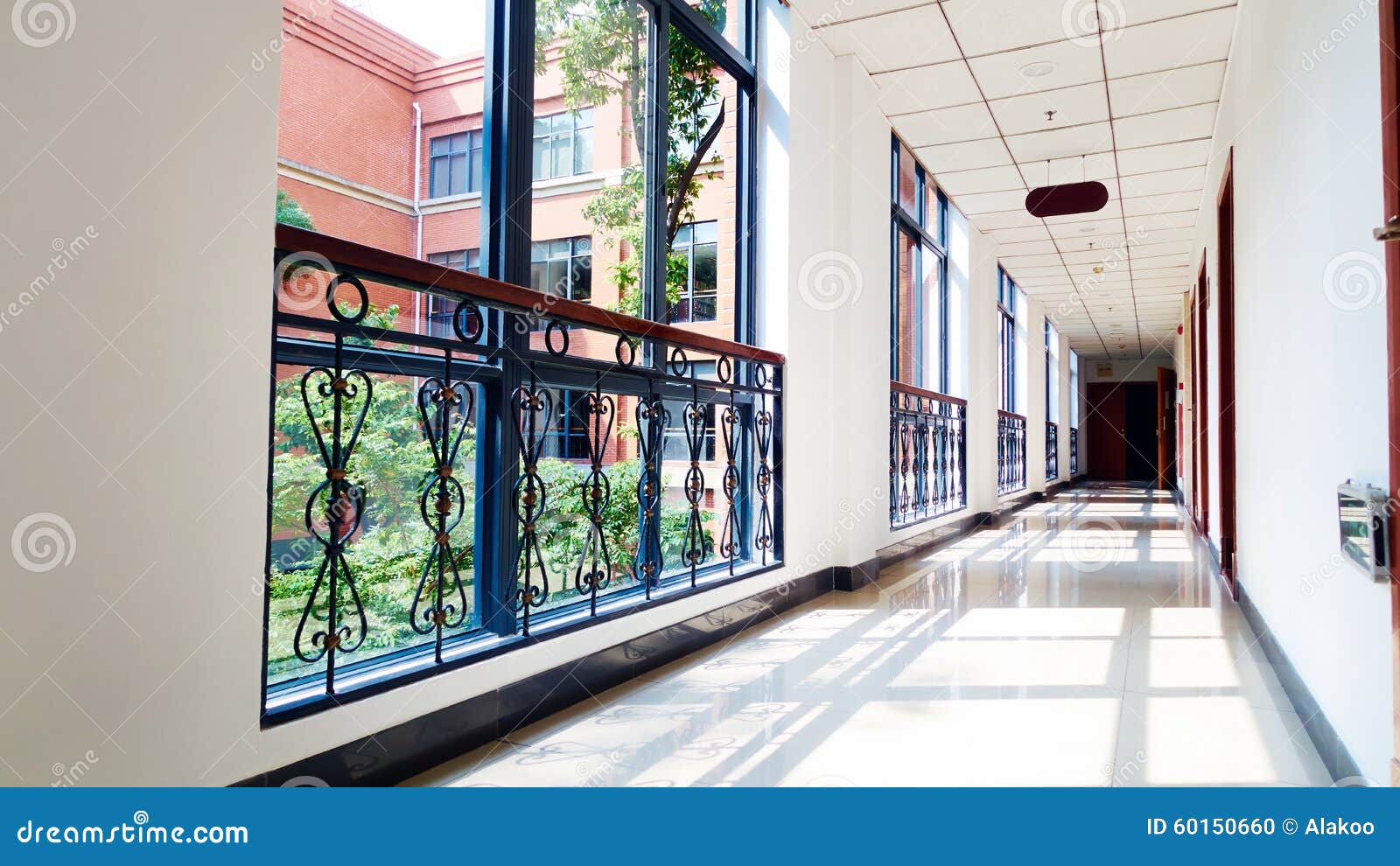 Office corridor stock photo. Image of building, architecture - 60150660