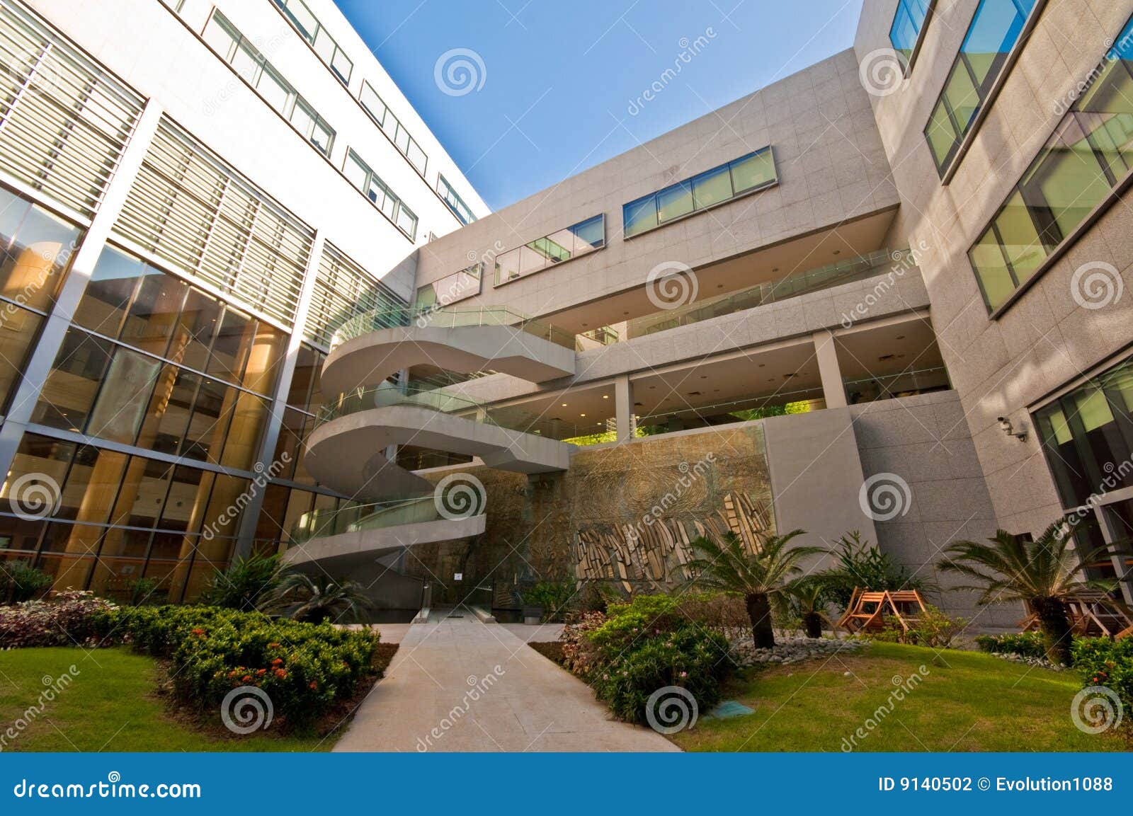 Office Courtyard stock photo. Image of modern, glass, place - 9140502