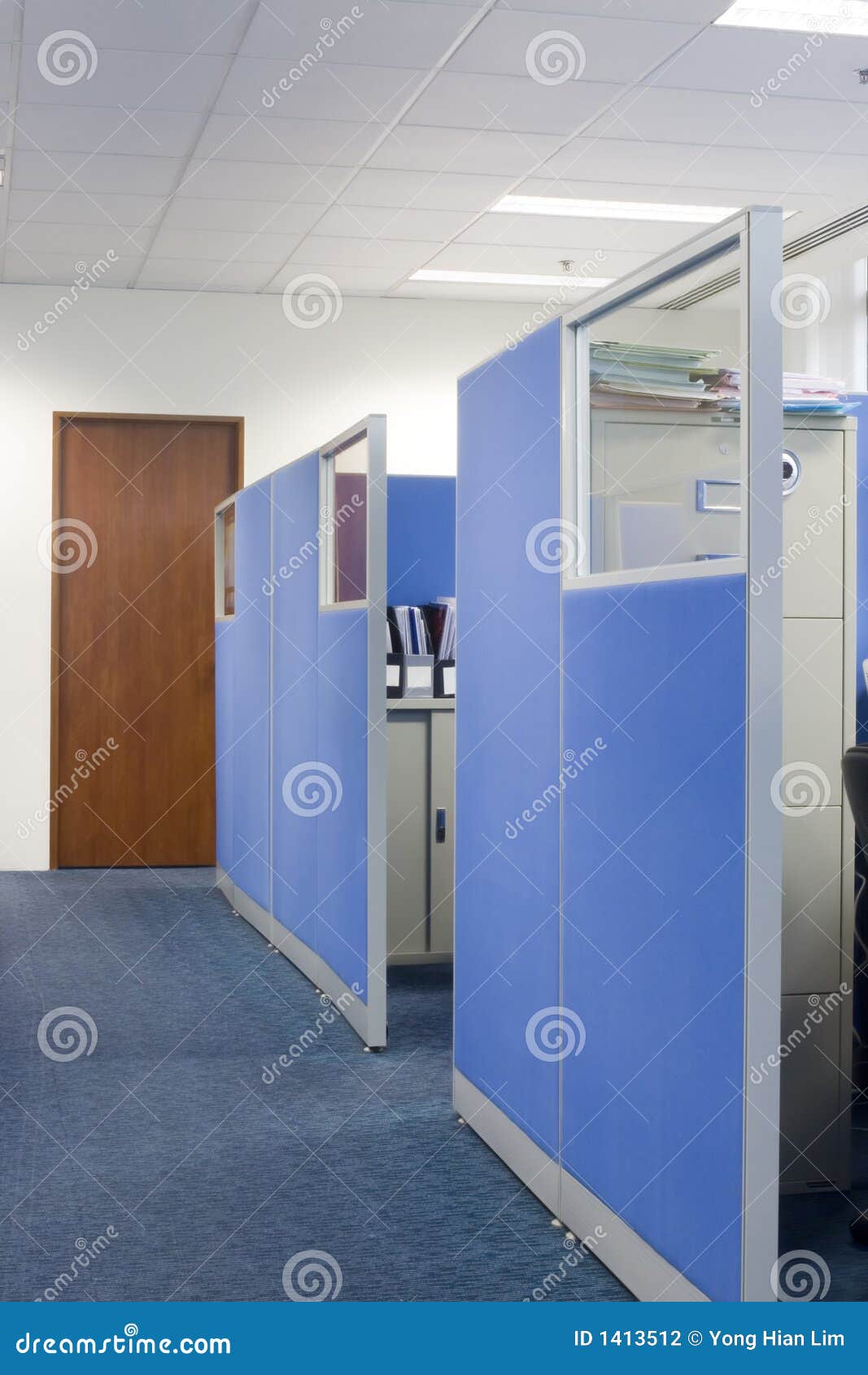 Office cubicle partitions stock photo. Image of work, corporate - 1413512