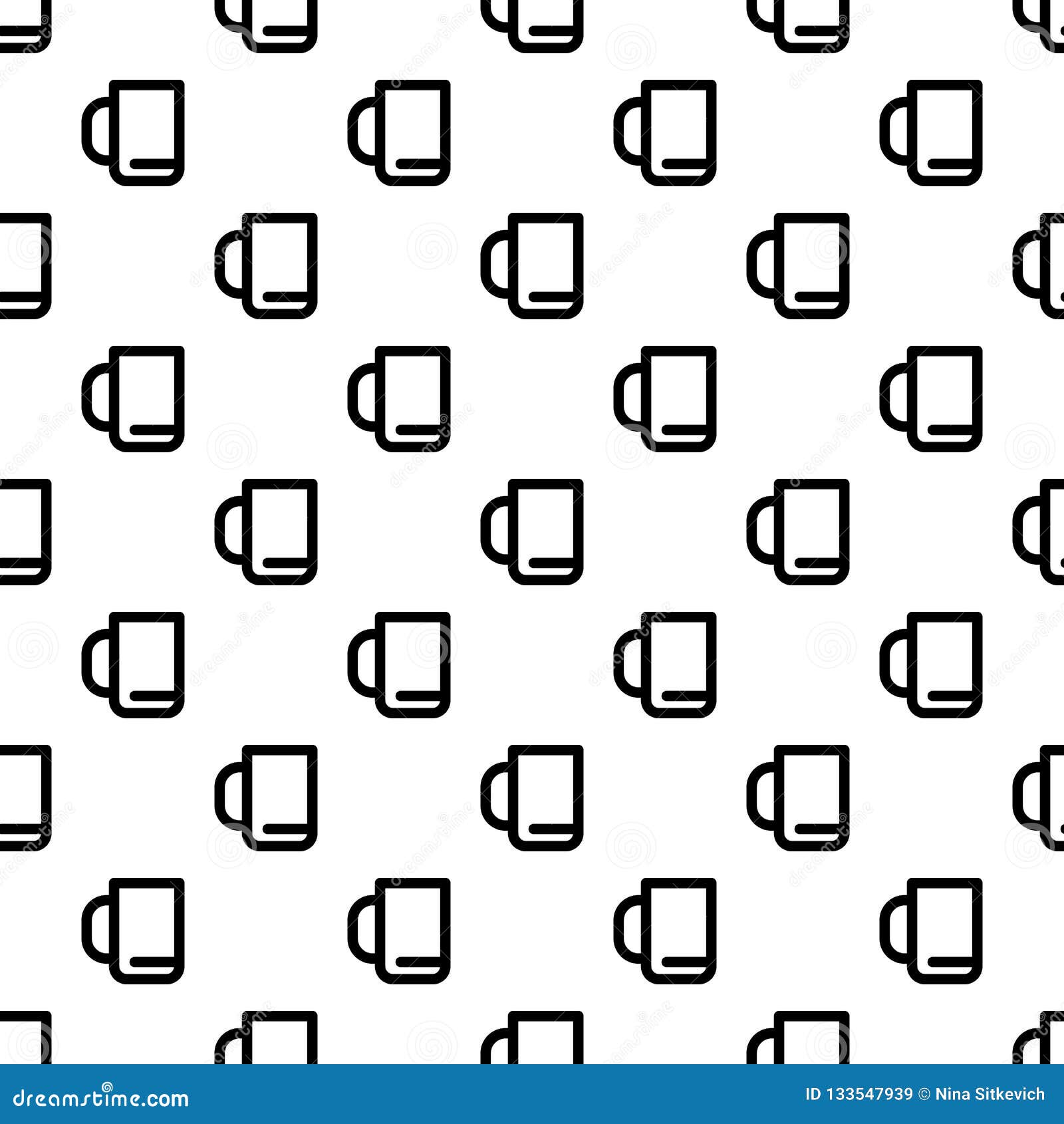 Office Cup Pattern Seamless Vector Stock Vector - Illustration of ...