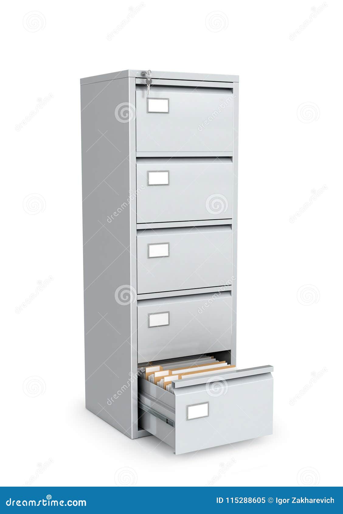 Office Cupboard for Documents. Stock Illustration - Illustration of ...