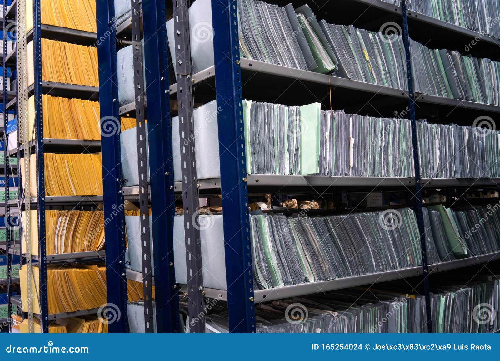 Office Deposit, Complete Shelves of Folders and Office Information ...