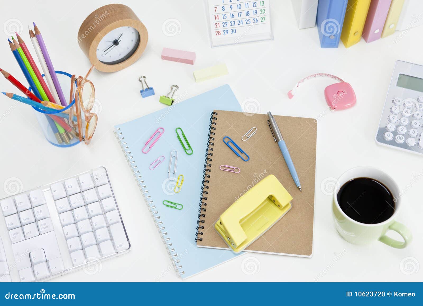 Office desk stock photo. Image of notebook, angle, colorfulness - 10623720