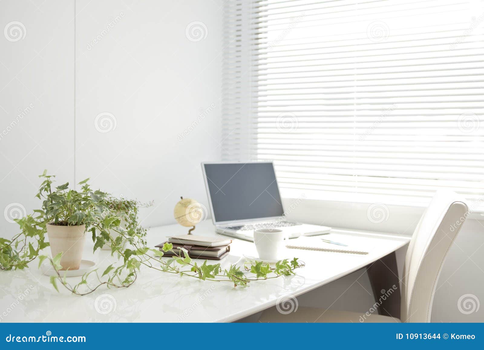 Office desk stock photo. Image of laptop, room, globe - 10913644