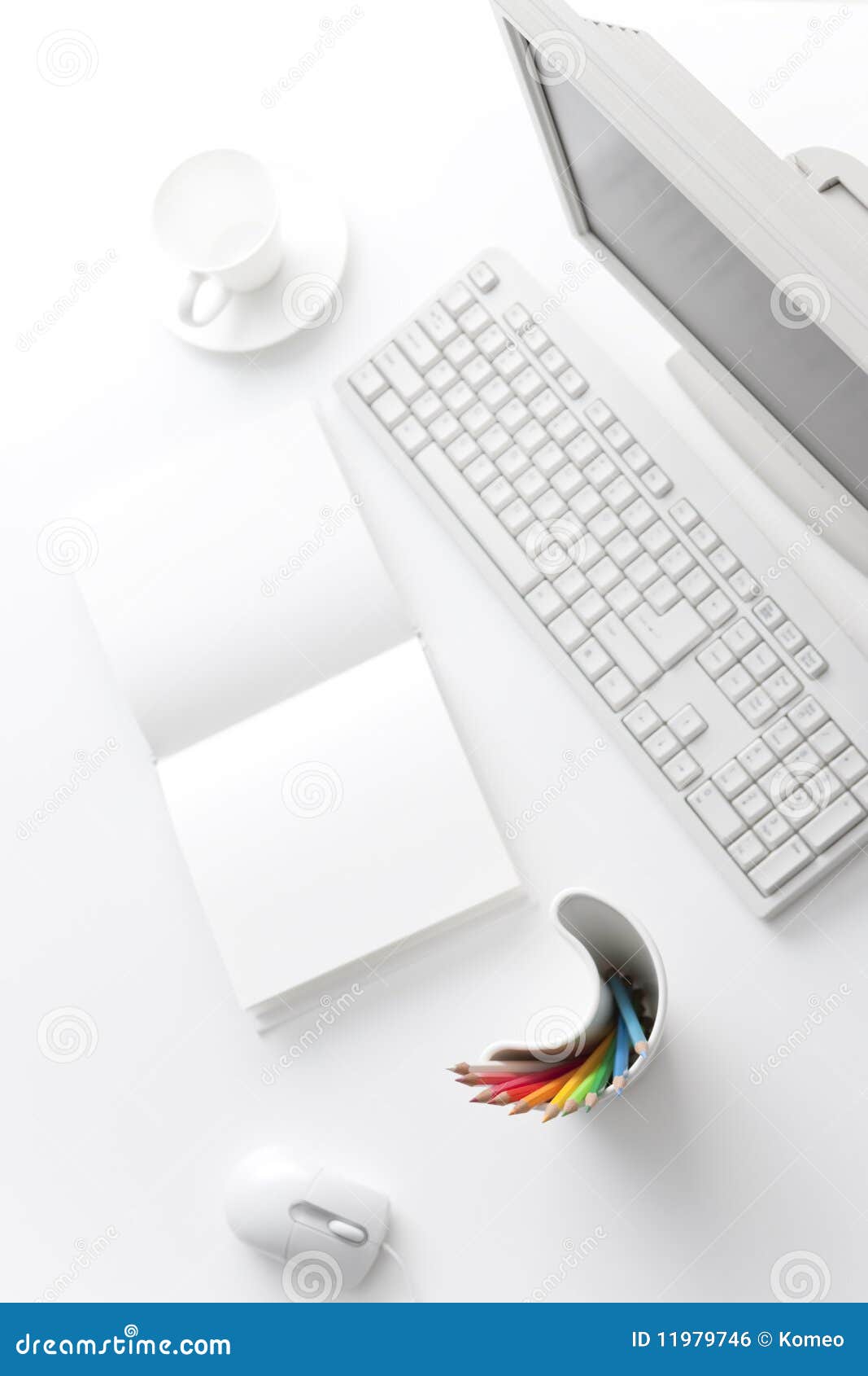 Office desk stock photo. Image of computer, colorfulness - 11979746
