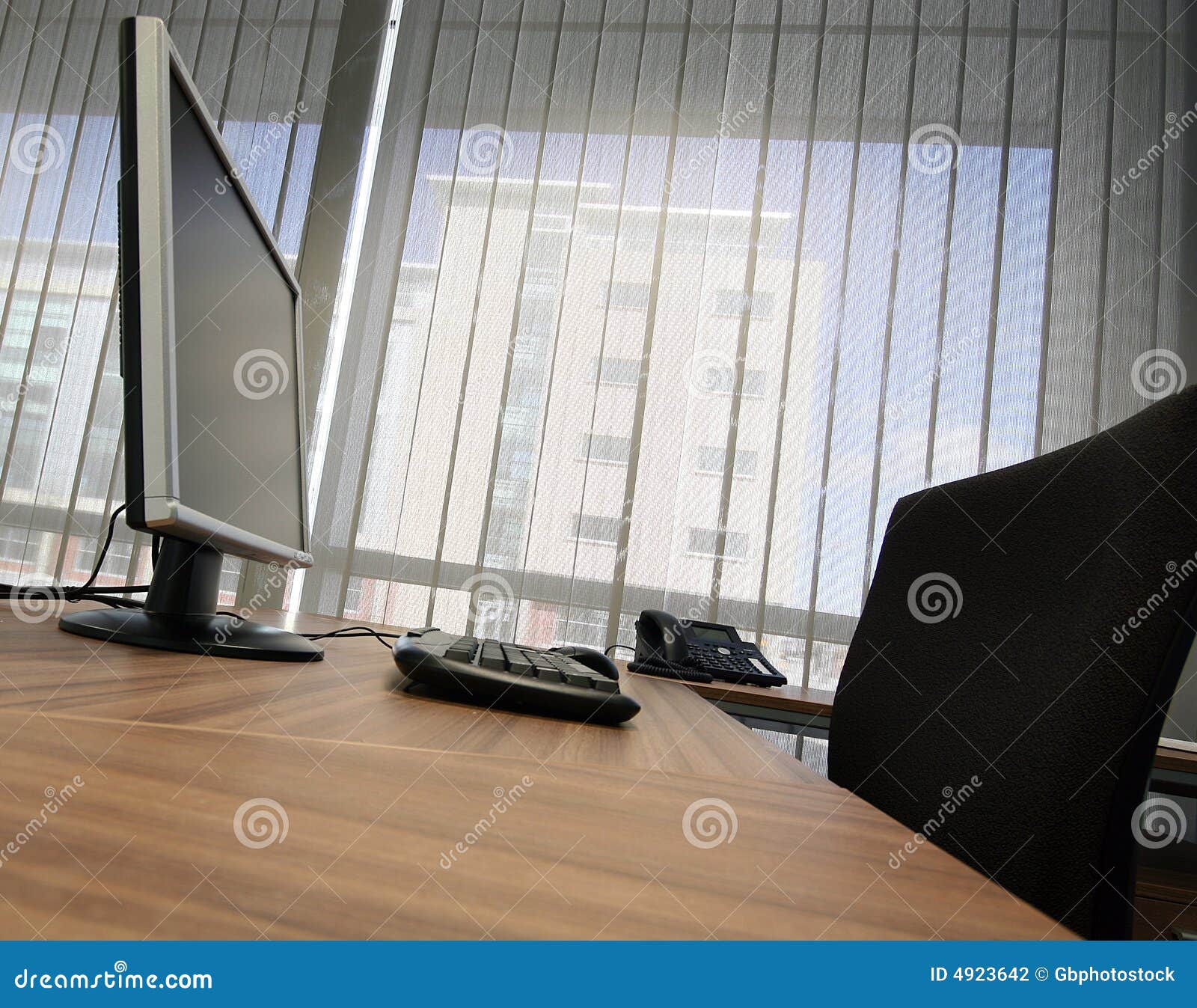 Office desk stock photo. Image of monitor, work, reception - 4923642