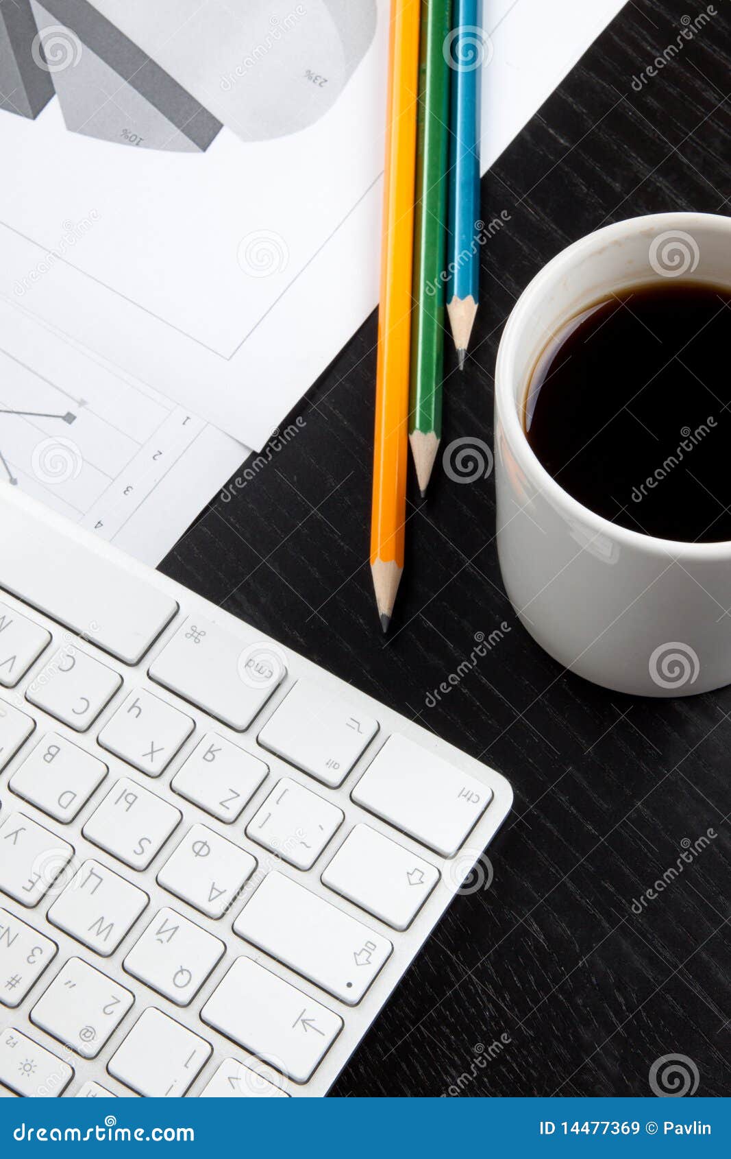 Office desk with coffee stock image. Image of internet - 14477369
