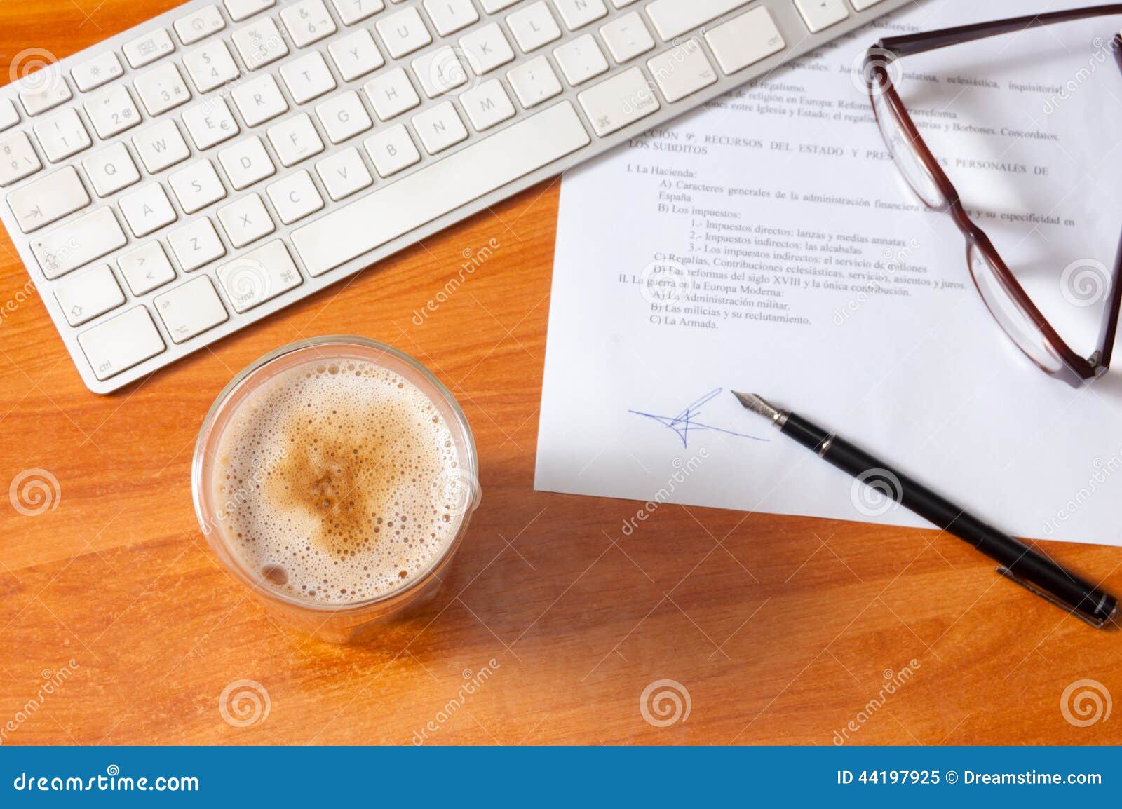 Office Desk with Everyday Objects Stock Image - Image of document ...