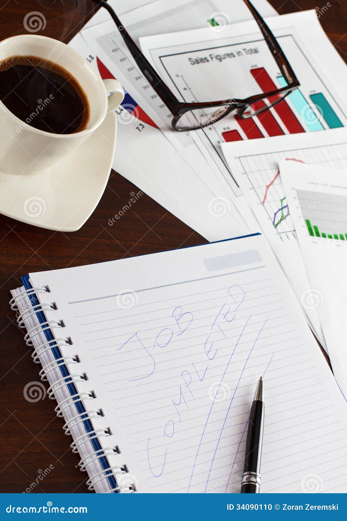 Office desk stock photo. Image of folded, office, effort - 34090110