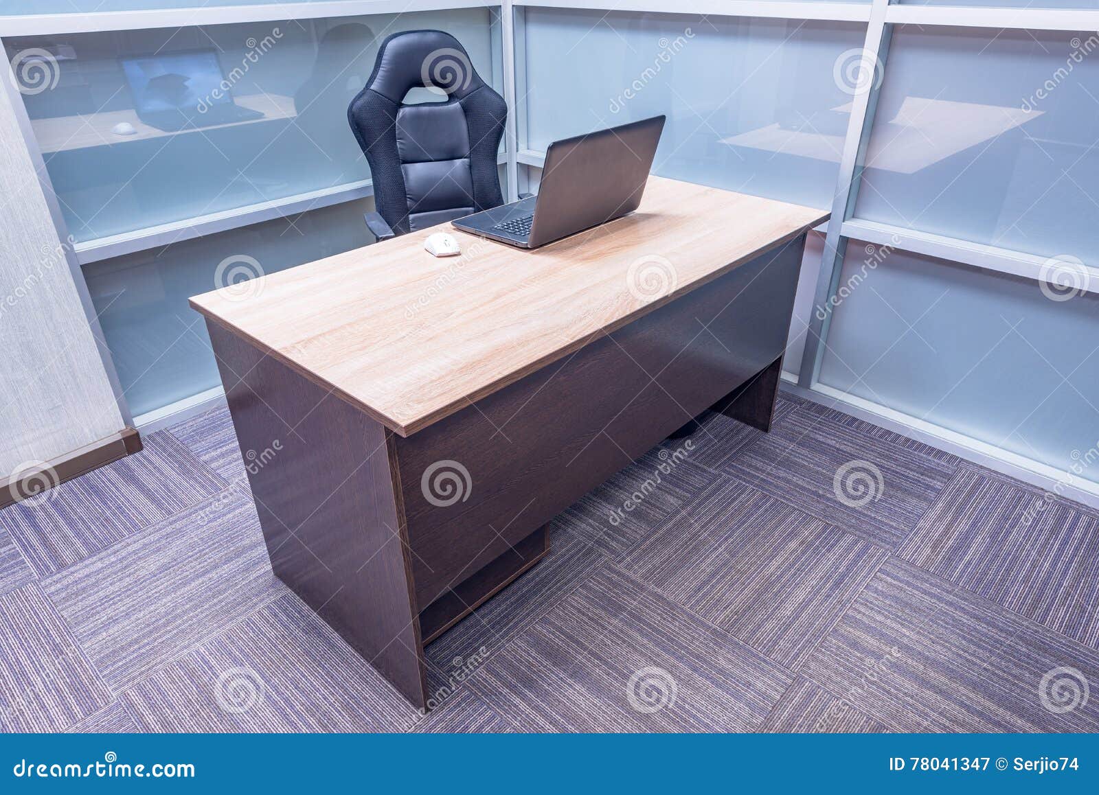 Office Desk with Note Book and Chair. Stock Image - Image of desk ...