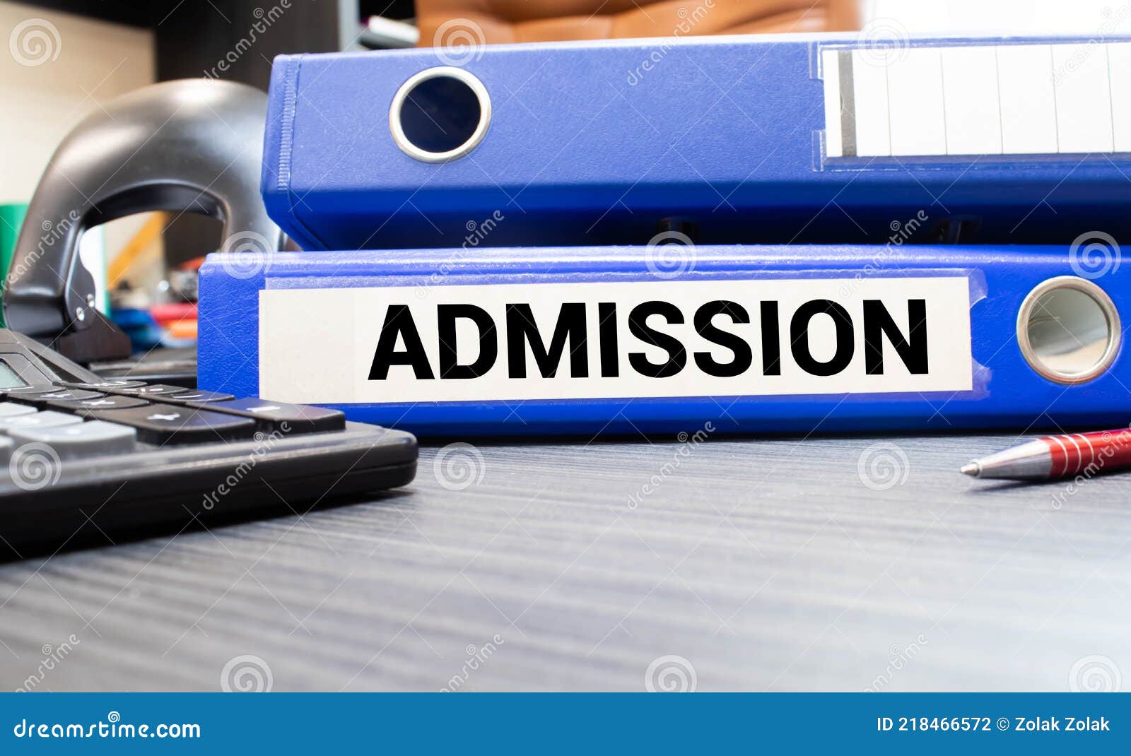 Office Desk and Notebook with Text - ADMISSION PROCESS on the Office ...