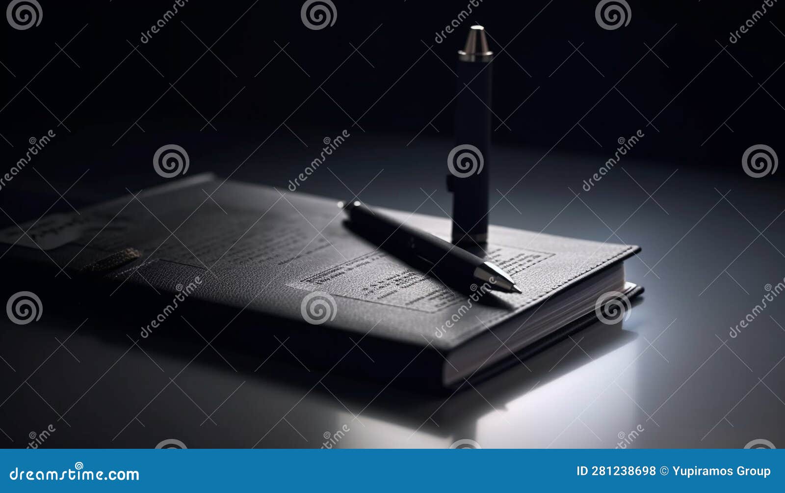 Office Desk with Pen, Paper, Book, Diary, and Document Generated by AI ...