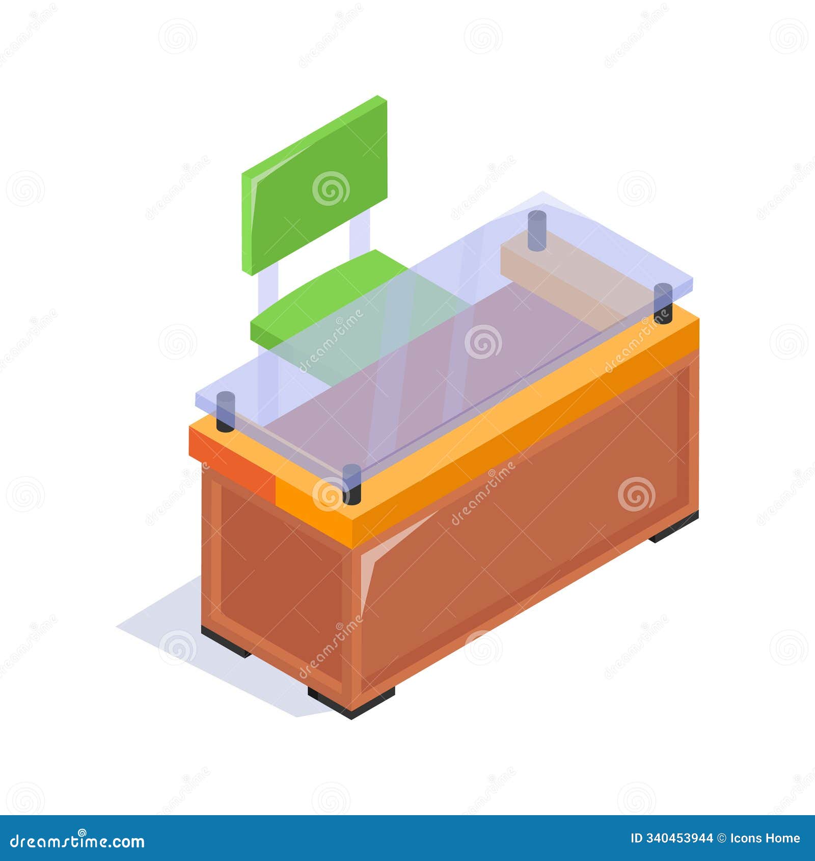 Reception Counter Cartoon Vector | CartoonDealer.com #30503281