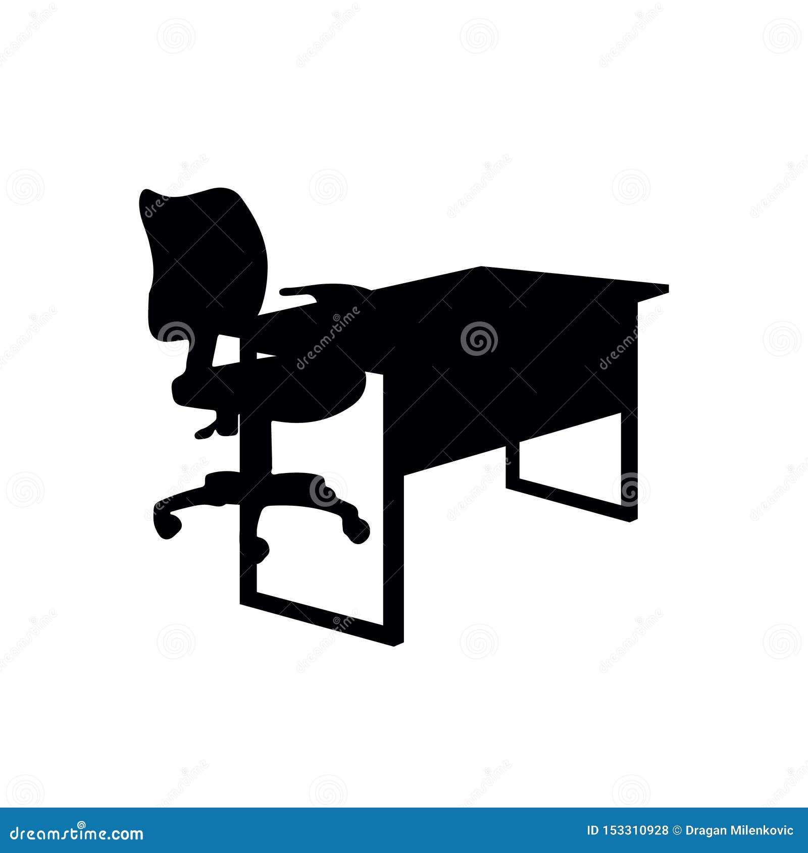 Office Desk Silhouette