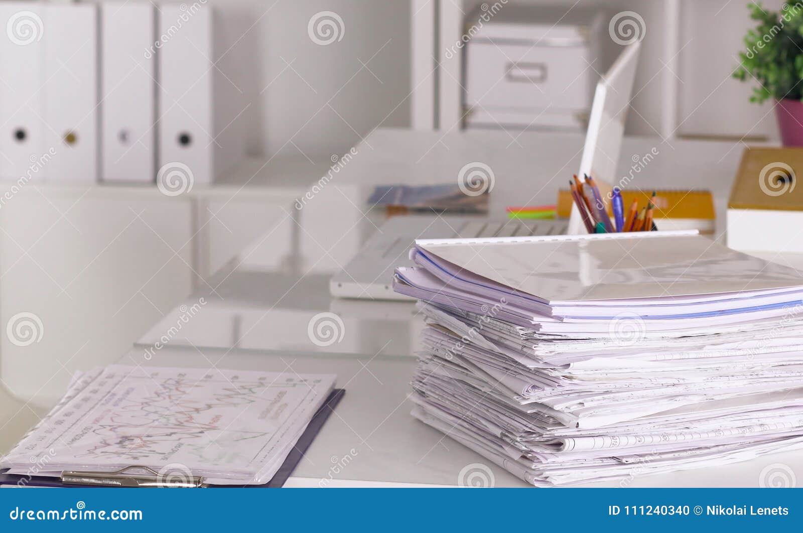 Paper Stack On Desk