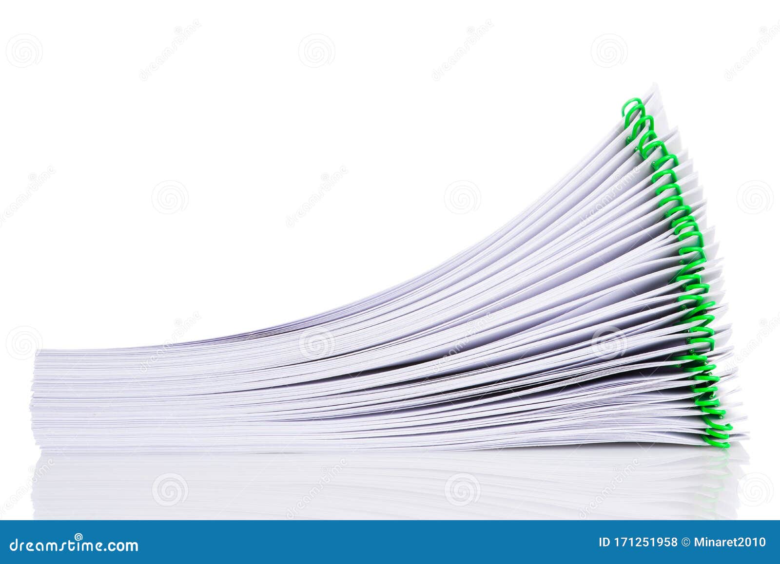 Office Desk Stack Document with Paper Clip on White Stock Photo - Image ...