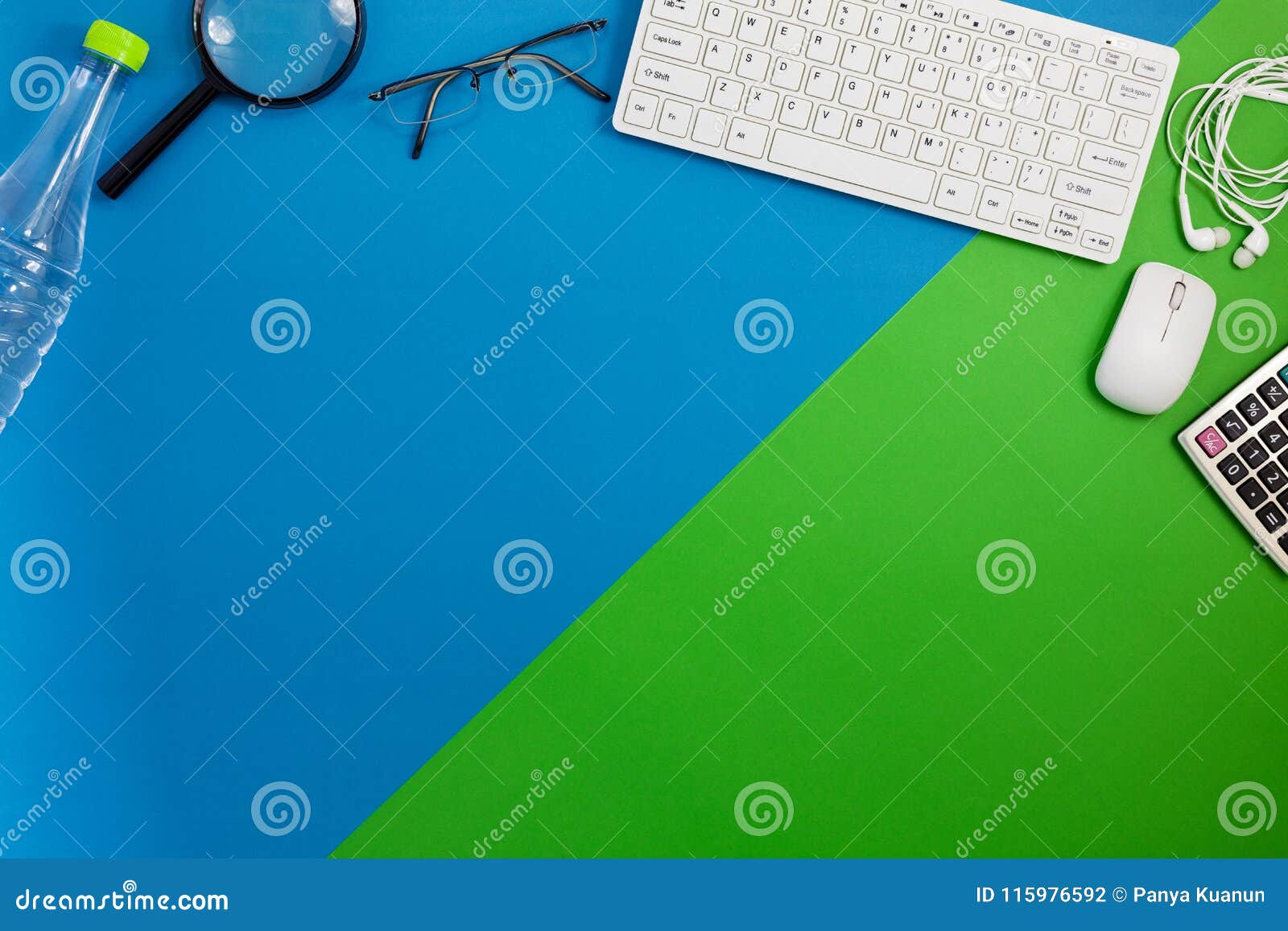 Office Desk Table of Business Workplace and Business Objects. Stock ...