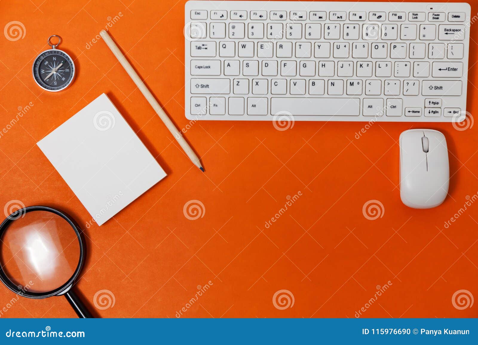 Office Desk Table of Business Workplace and Business Objects. Stock ...
