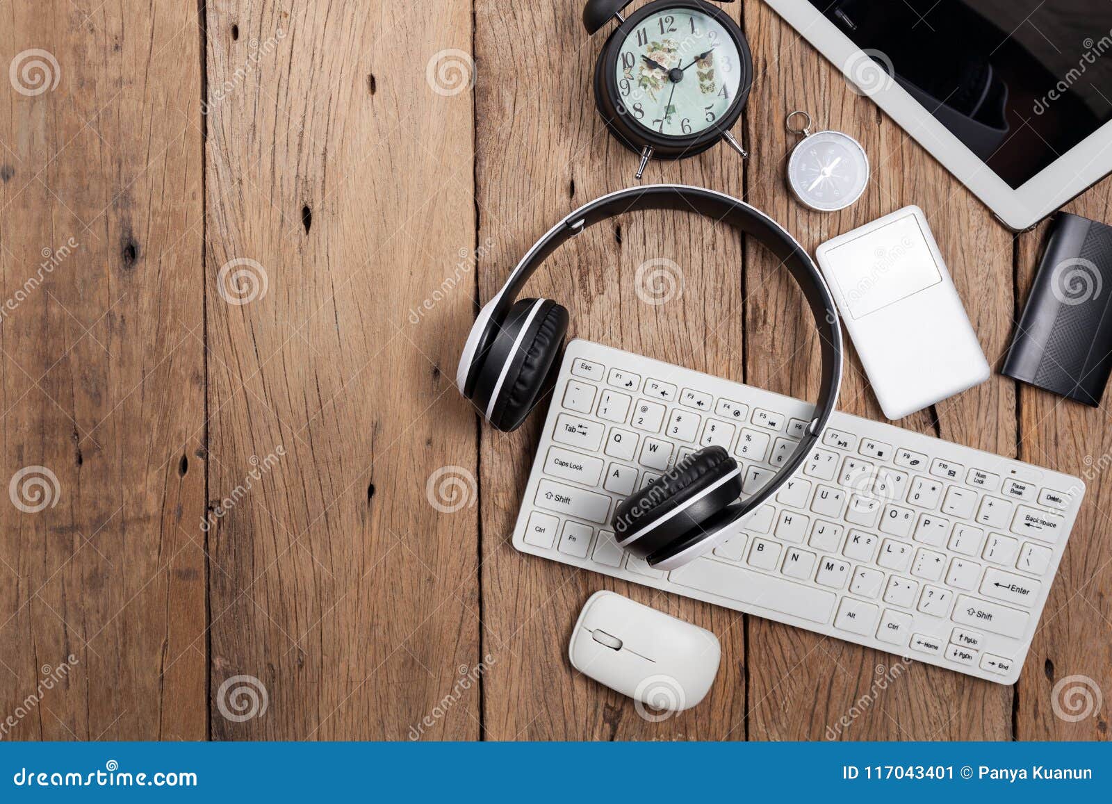 Office Desk Table of Business Workplace and Business Objects. Stock ...