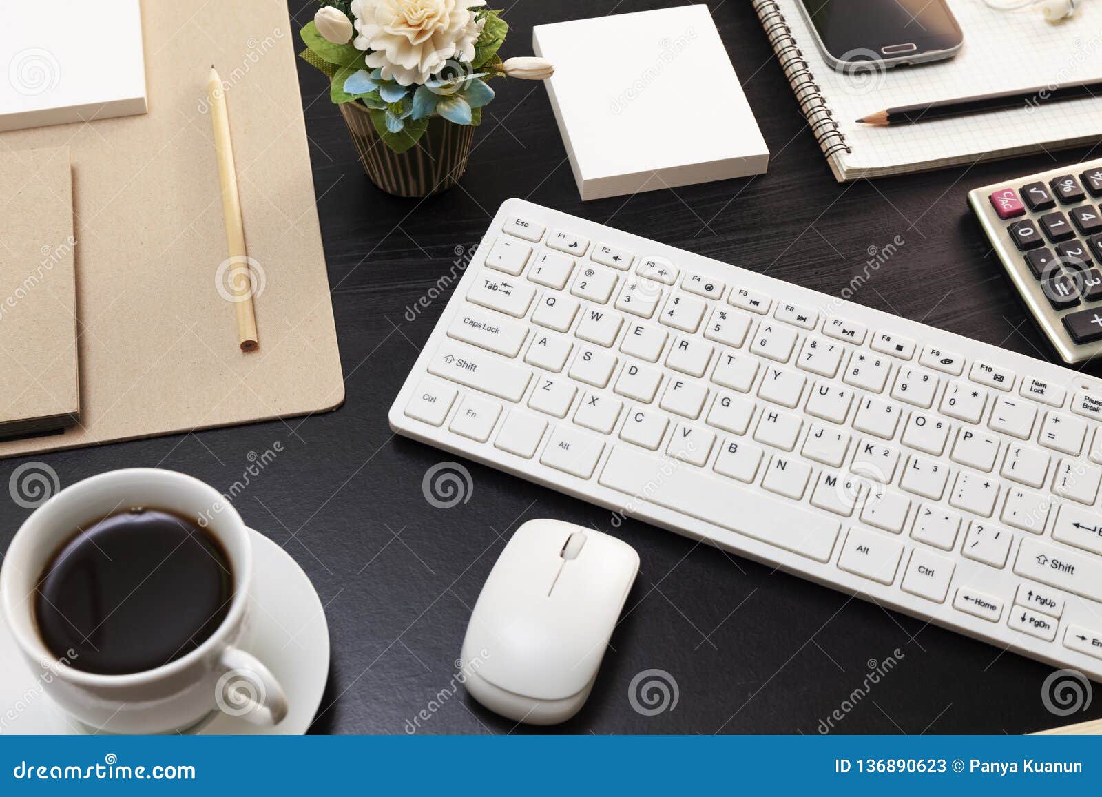 Office Desk Table of Business Workplace and Business Objects Stock ...